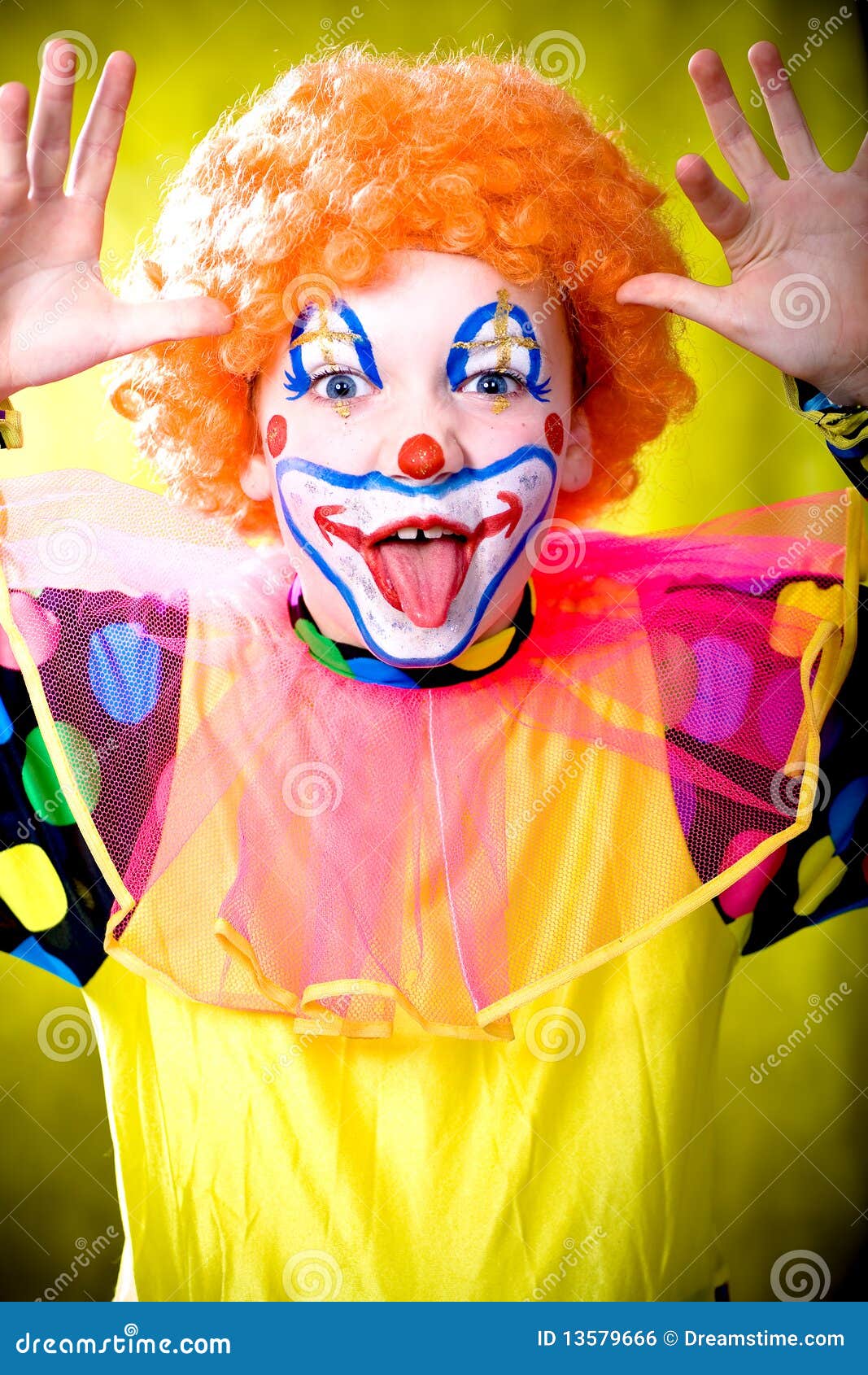 Little clown stock photo. Image of makeup, expression - 13579666