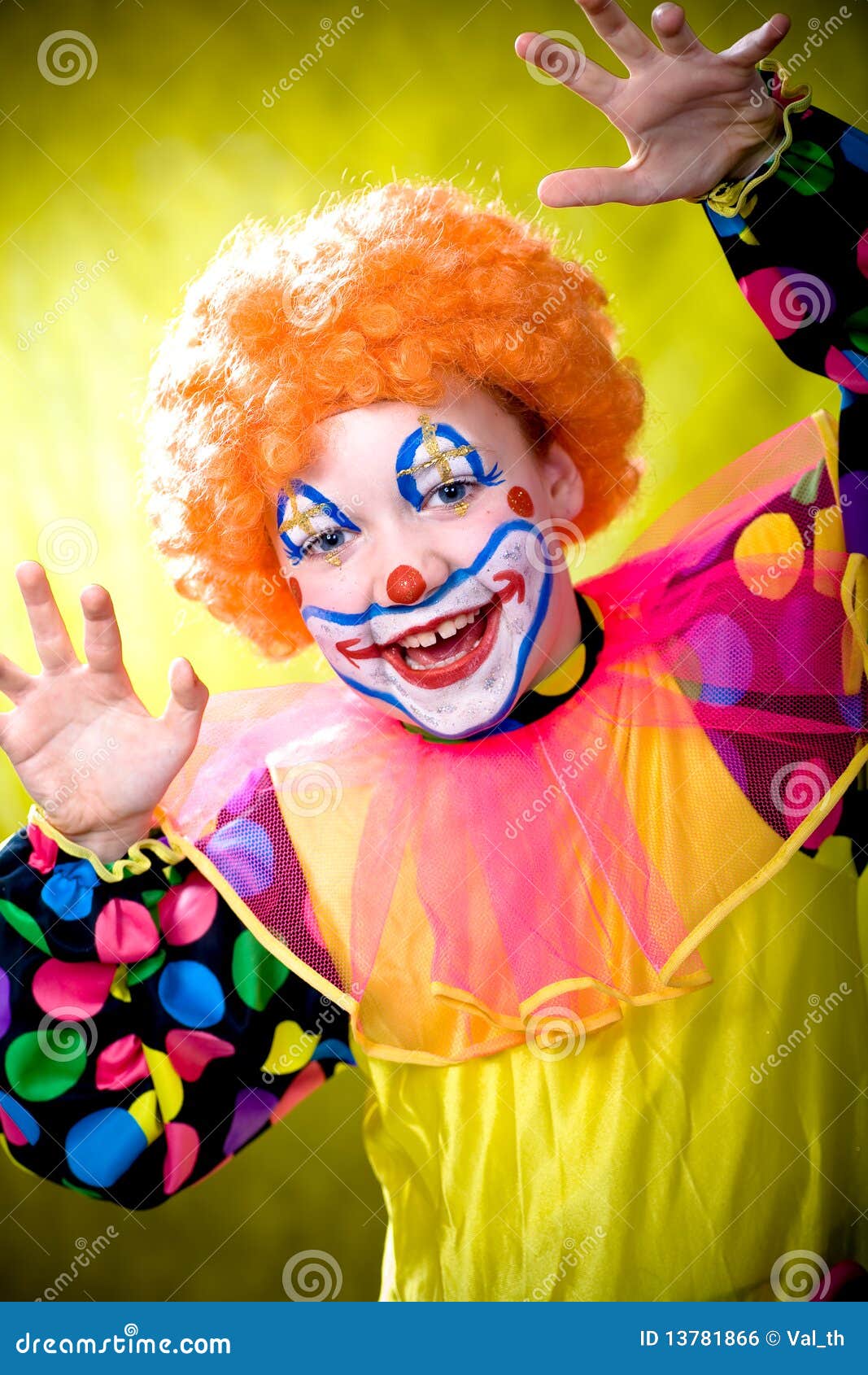 Little clown stock photo. Image of makeup, girls, expression - 13781866