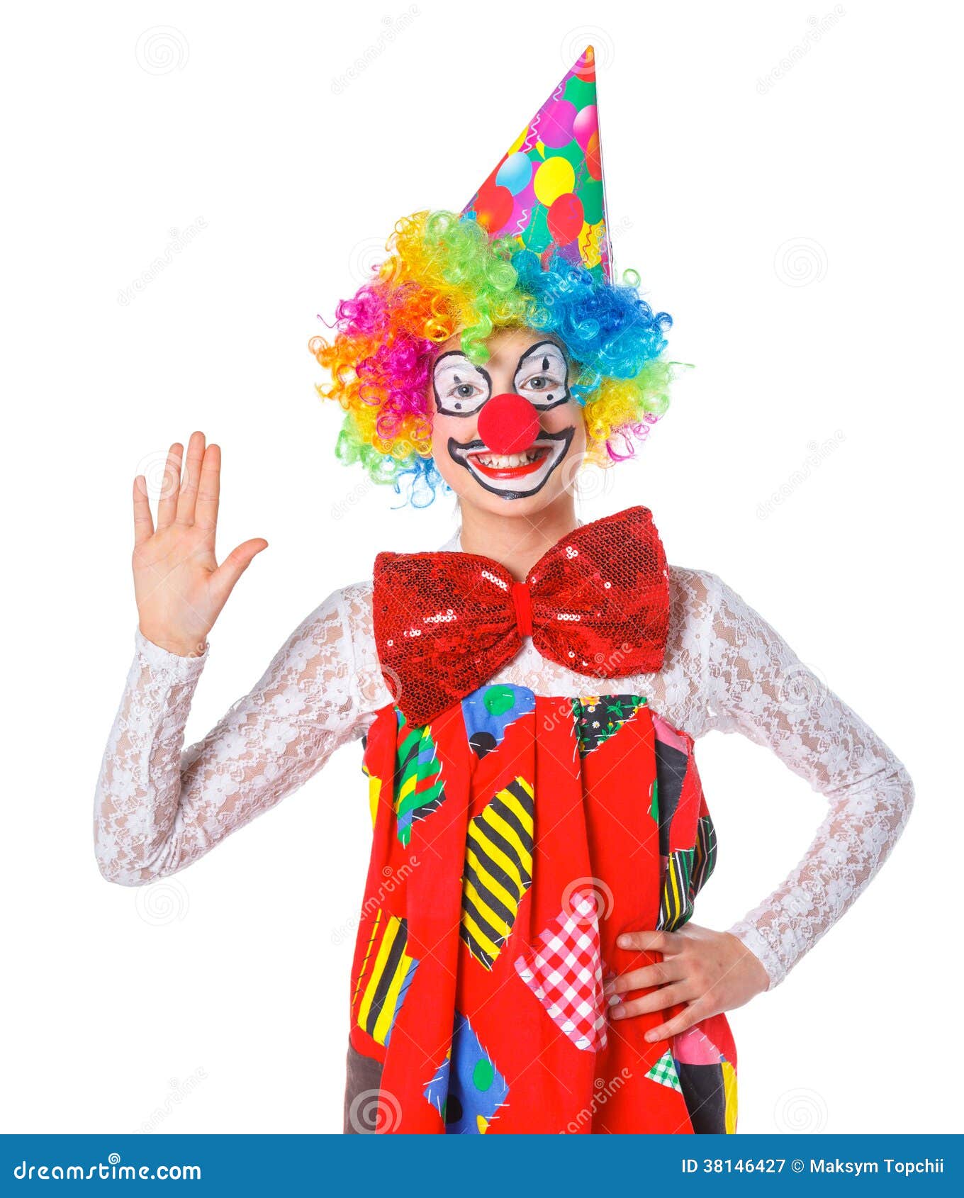Little clown stock image. Image of childhood, baby, costume - 38146427