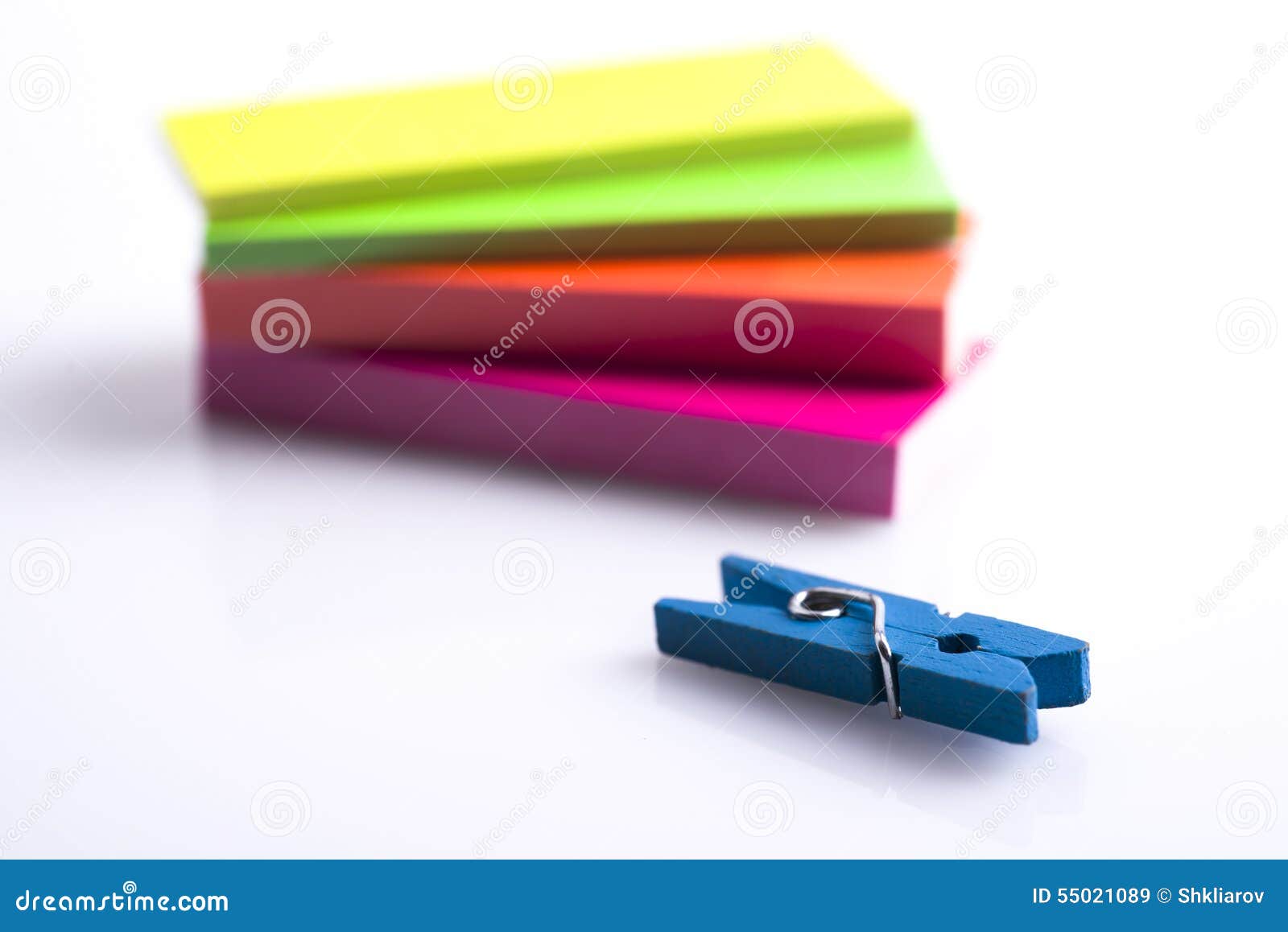 Little Color Clothes-peg Isolated on White Background Stock Image ...