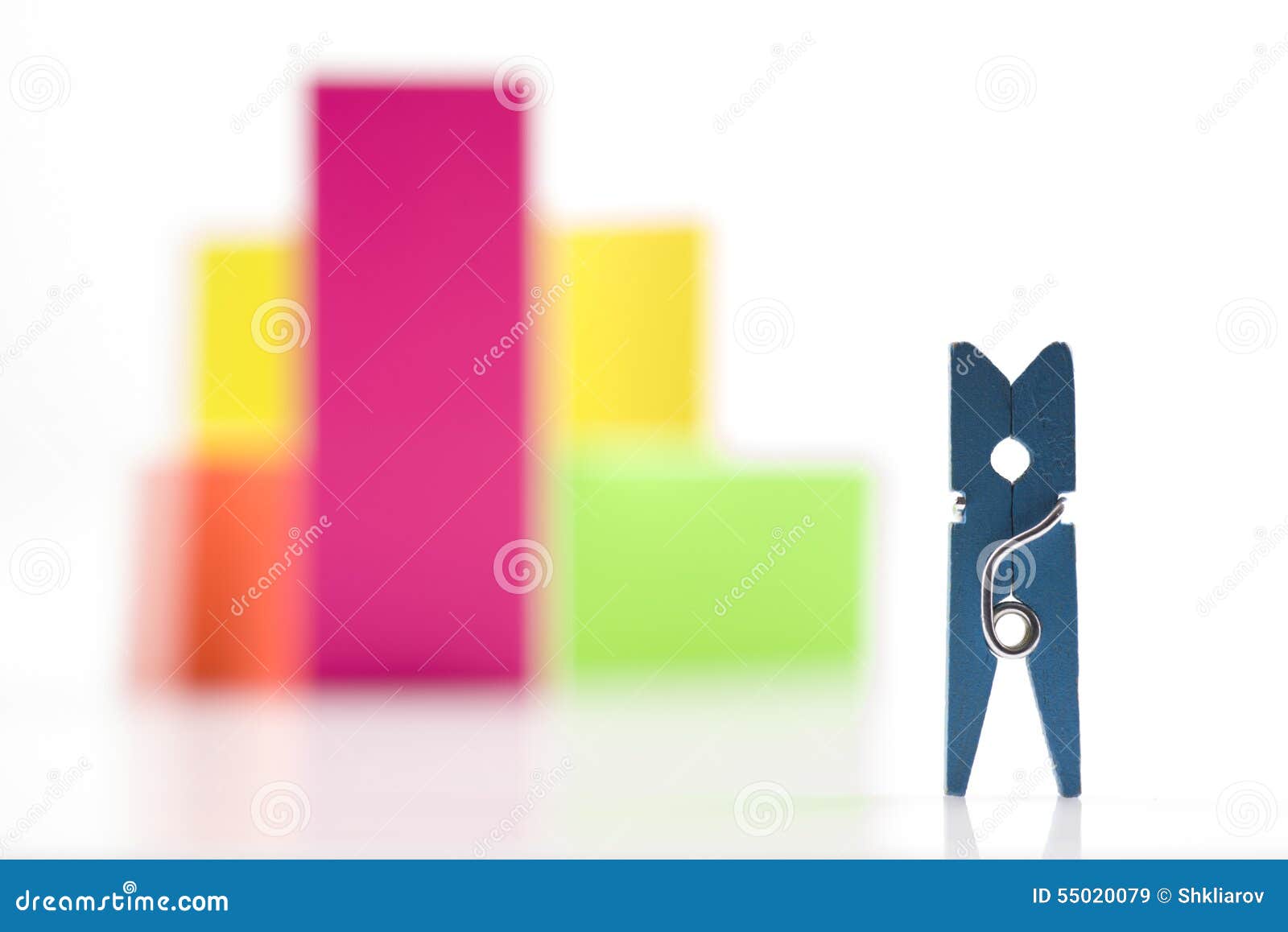 Little Color Clothes-peg on White Background Stock Image - Image of ...