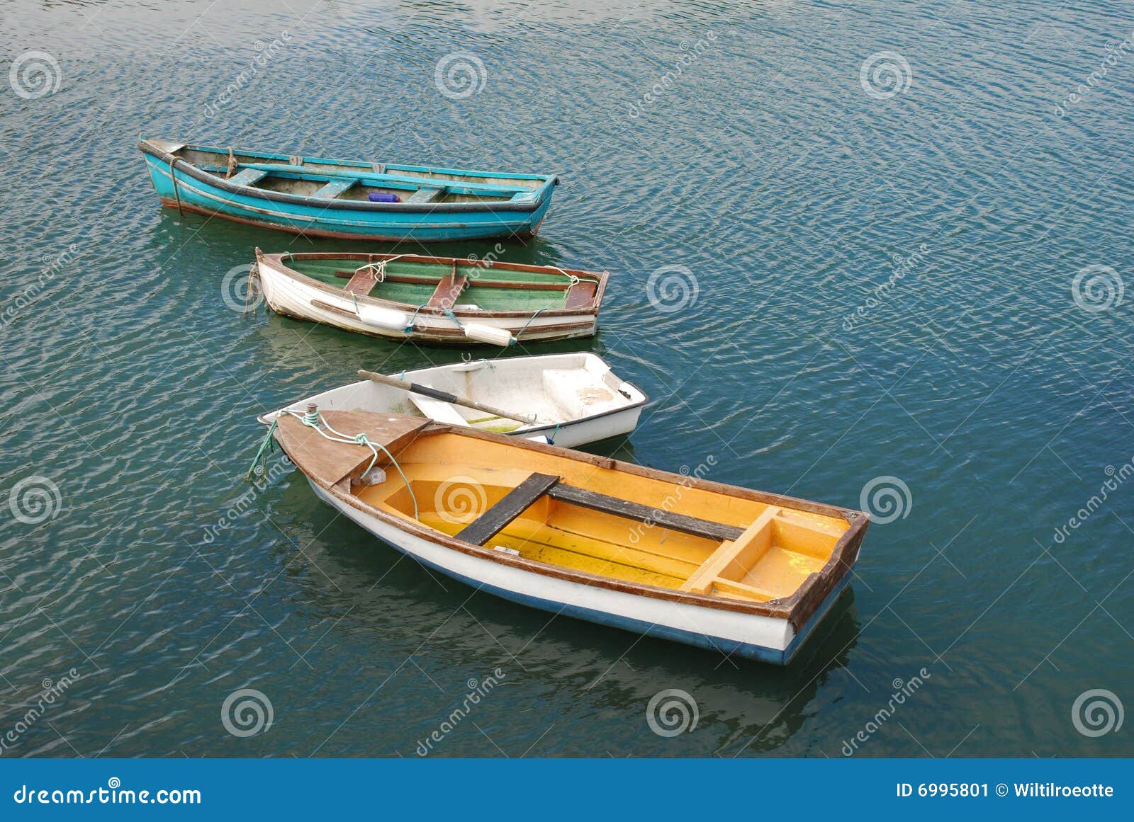 Little colorful boats stock image. Image of color, harbour - 6995801