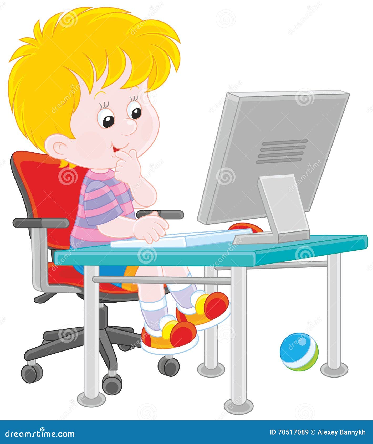 Little computer gamer stock vector. Illustration of childhood - 70517089
