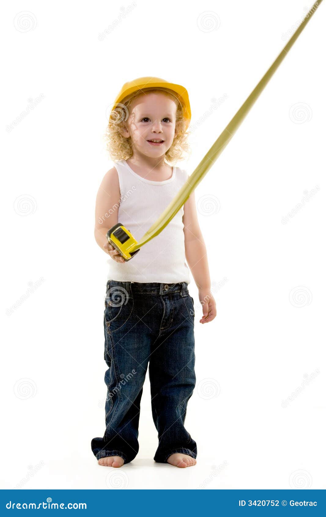 Little Boy With Construction Helmet Stock Photo | CartoonDealer.com ...