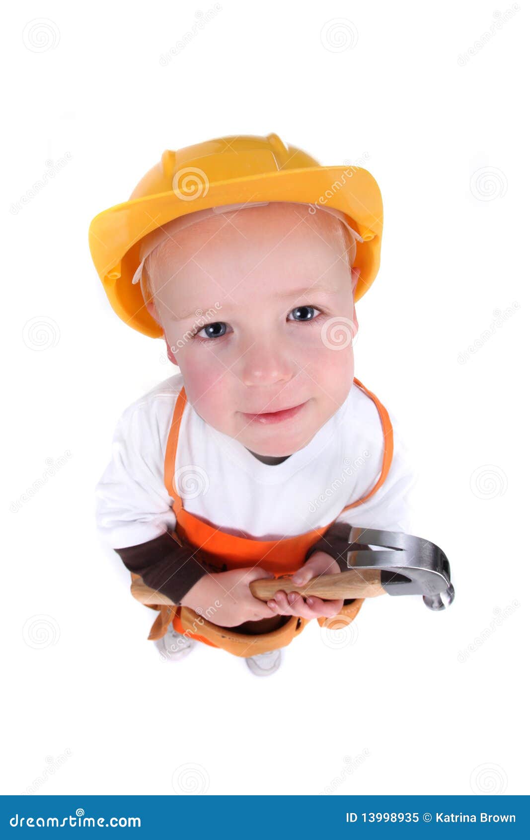 Little Boy With Construction Helmet Stock Photo | CartoonDealer.com ...