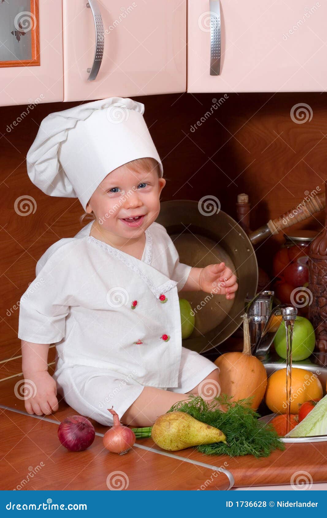 Little cook stock photo. Image of infant, expressive, cuisine - 1736628