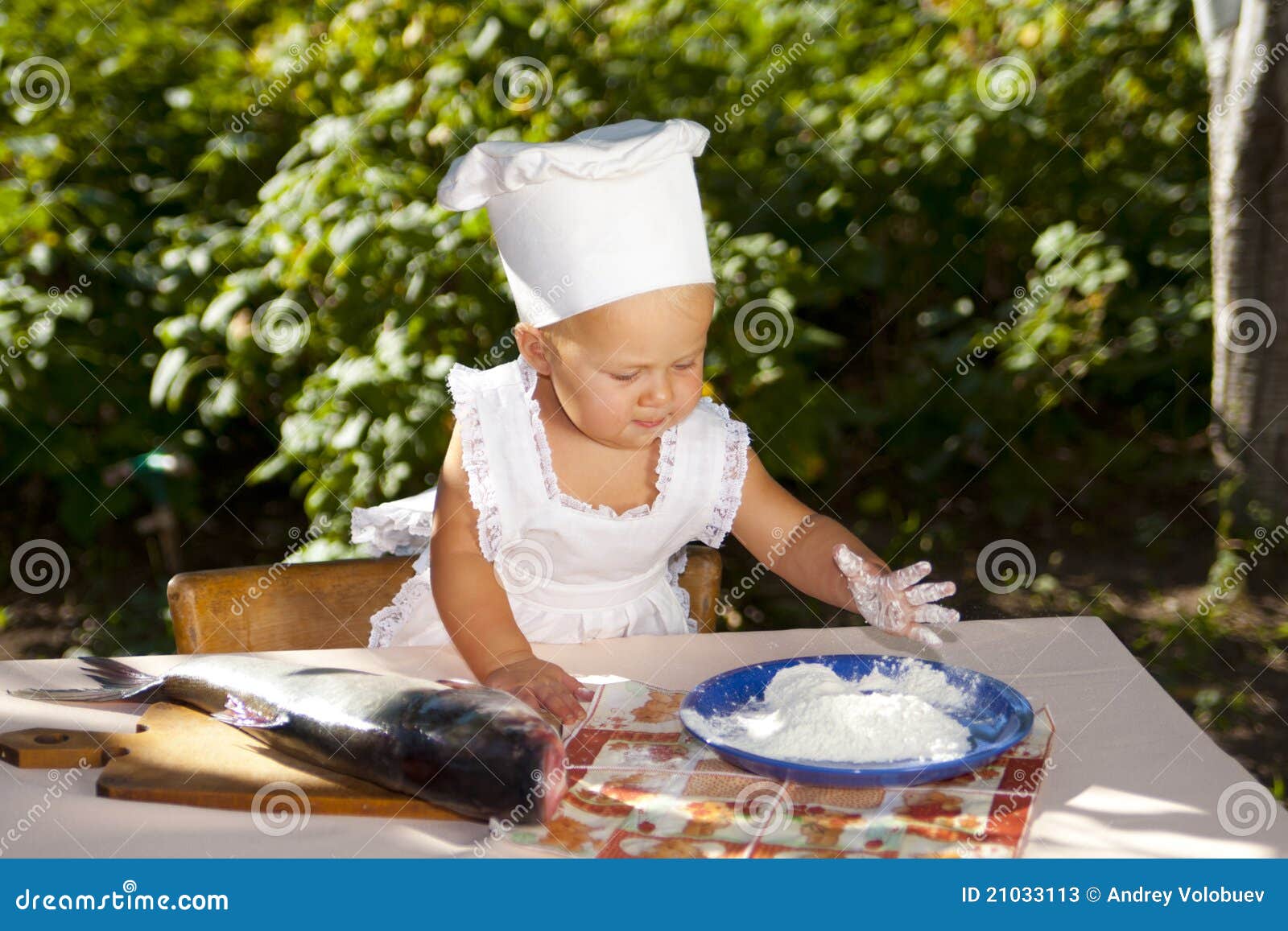 Little cook stock image. Image of little, baby, fish - 21033113