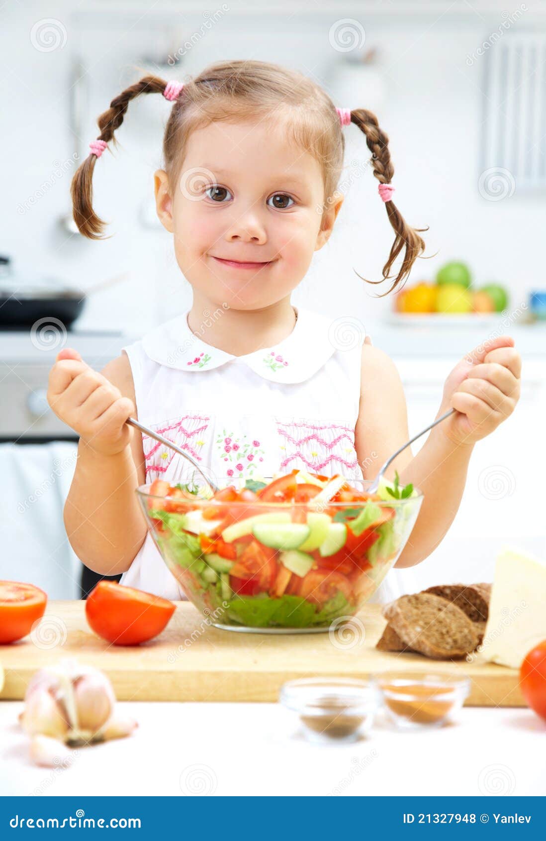 Little cook stock photo. Image of green, kitchen, fruits - 21327948