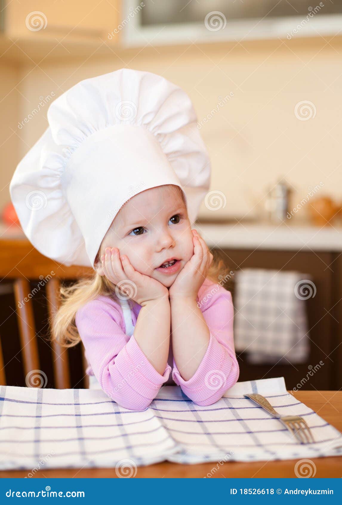 Little Cook Or Baker With Blank Black Paper Stock Image | CartoonDealer ...