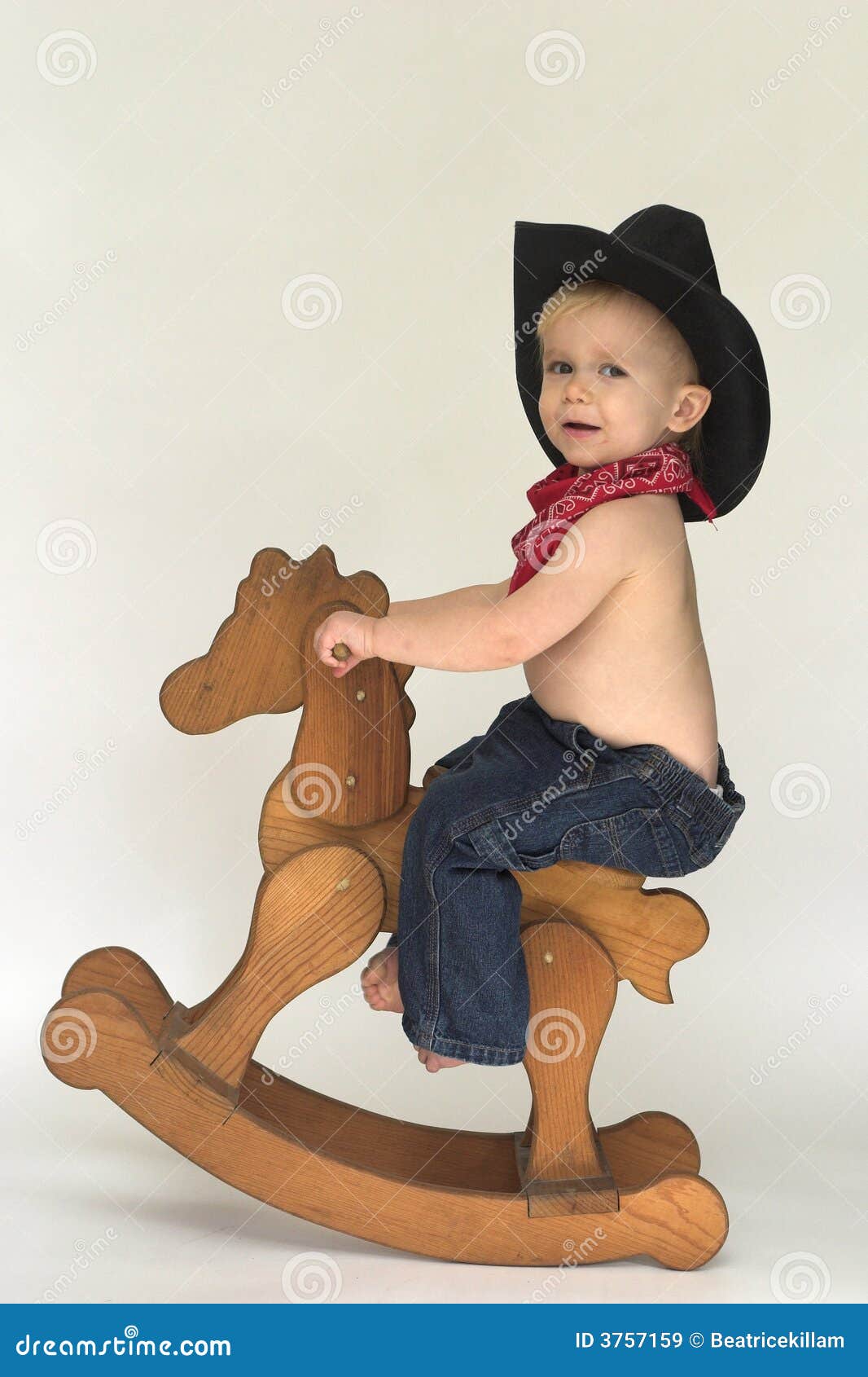 Little Cowboy stock image. Image of horse, laugh, game - 3757159