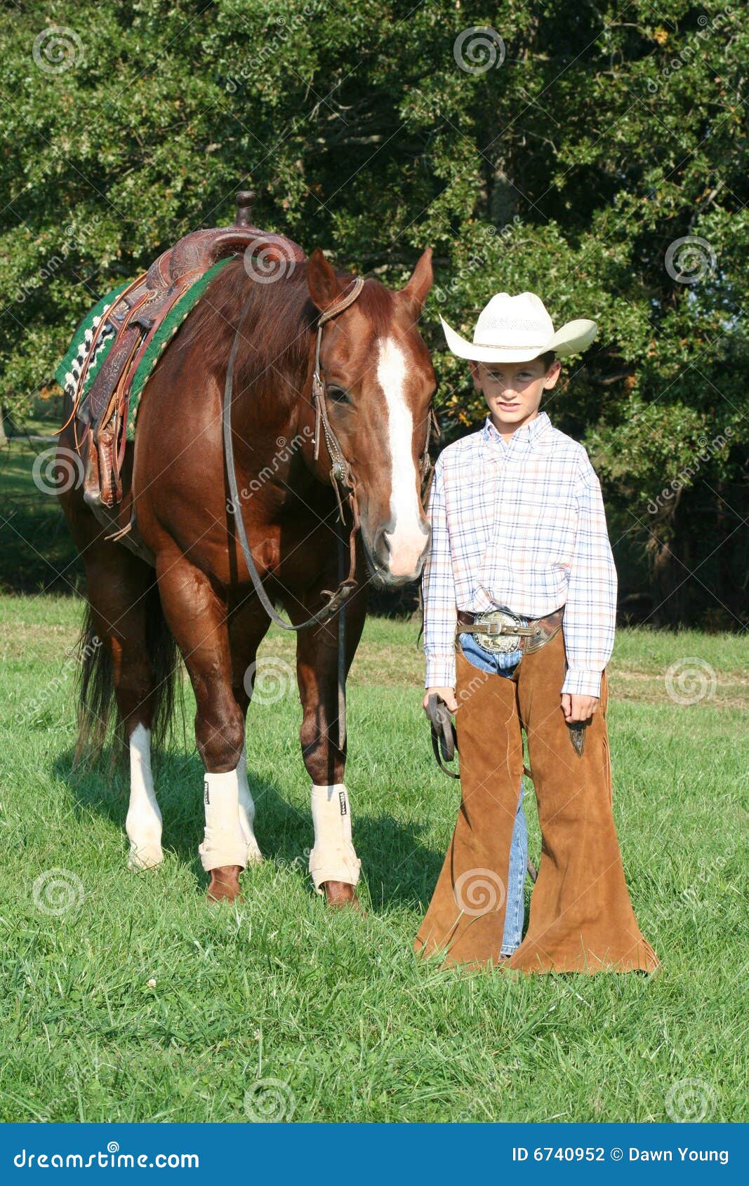Little Cowboy with Horse stock photo. Image of small, cowboy - 6740952