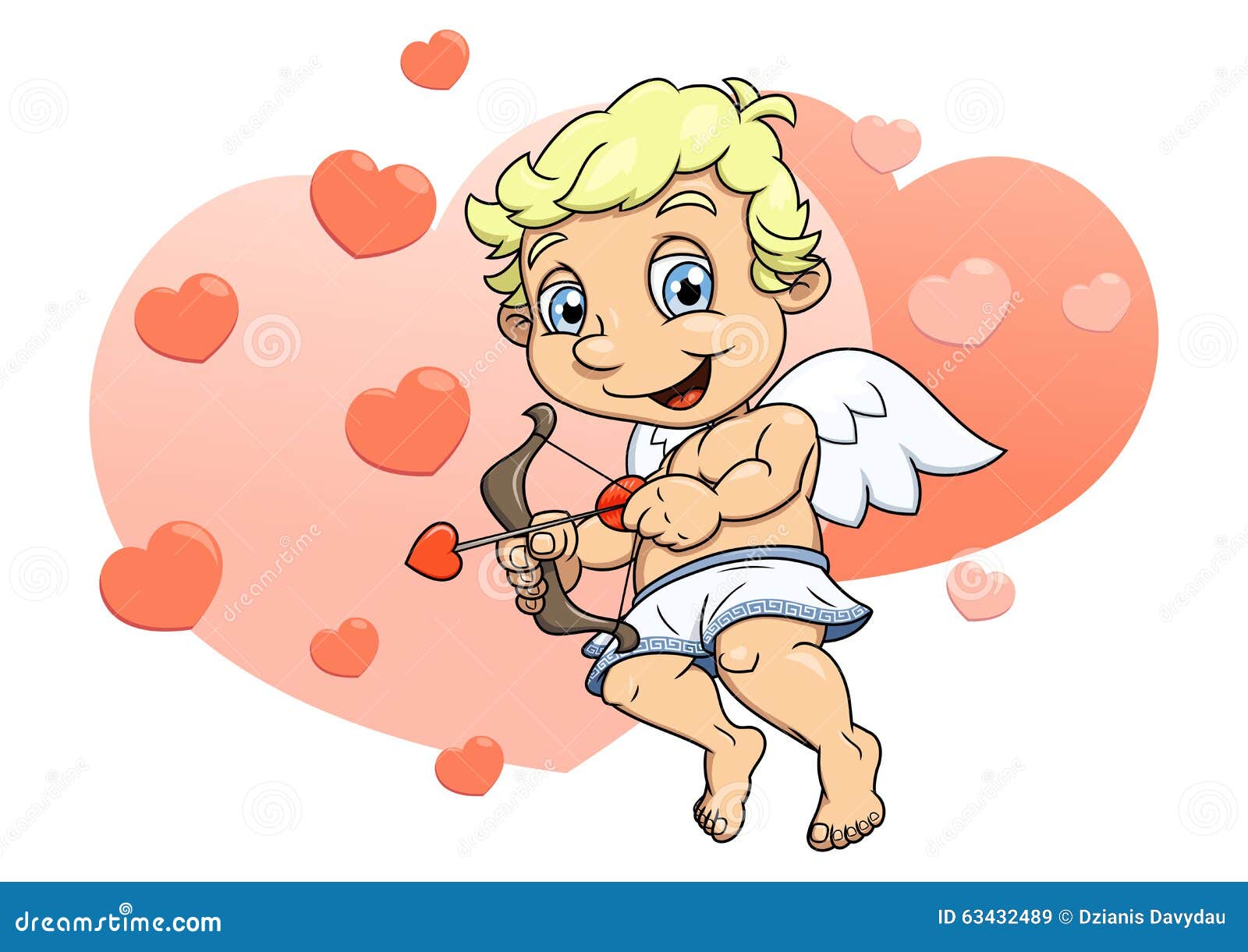 Little cupid flying 4 stock vector. Illustration of mythology - 63432489