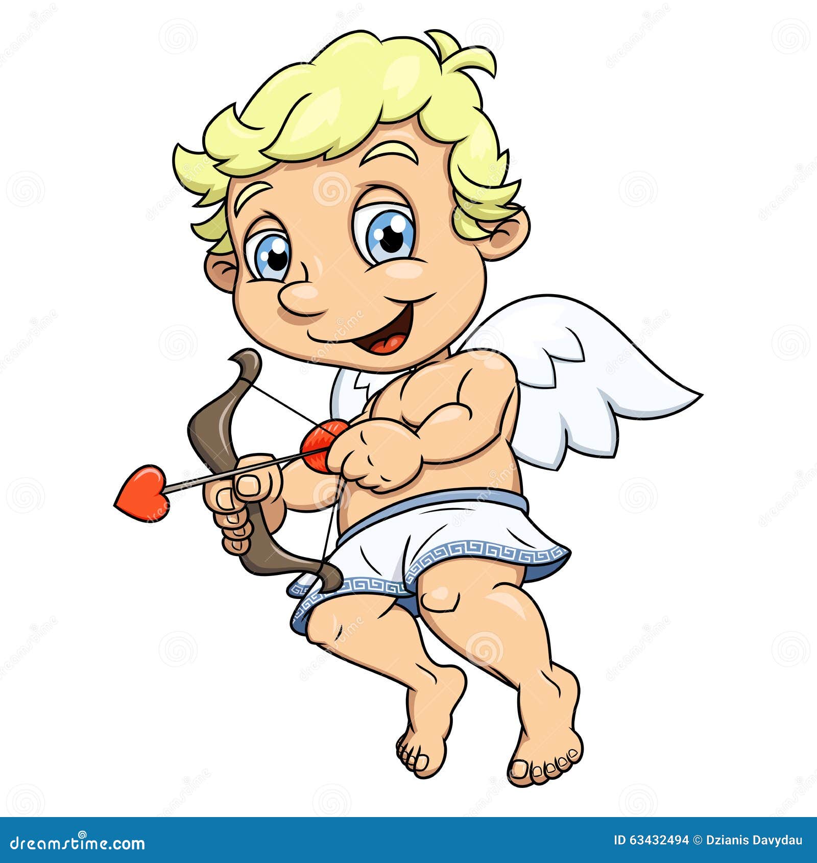 Little cupid flying 2 stock vector. Illustration of love - 63432494