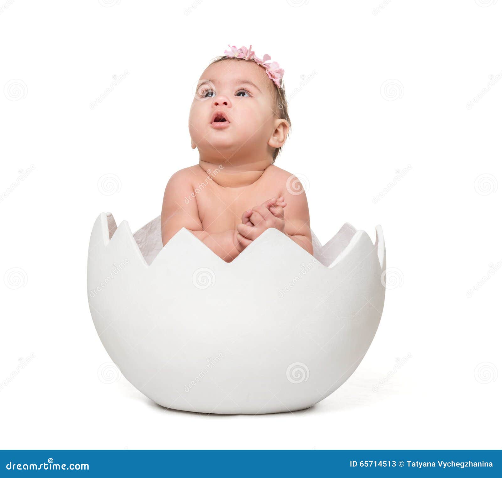 Little Cute Baby in Eggshell Stock Image - Image of toddler, beautiful ...