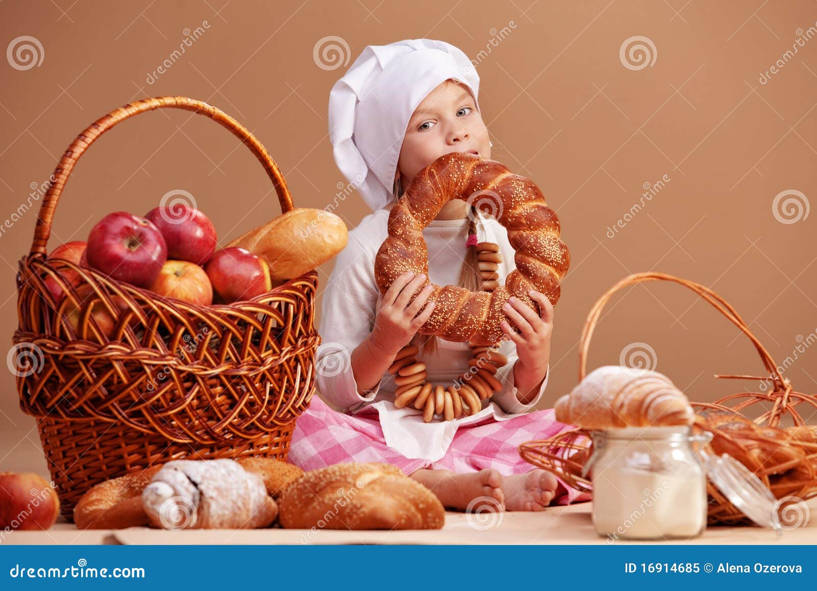 Little cute baker stock image. Image of apples, kitchen - 16914685