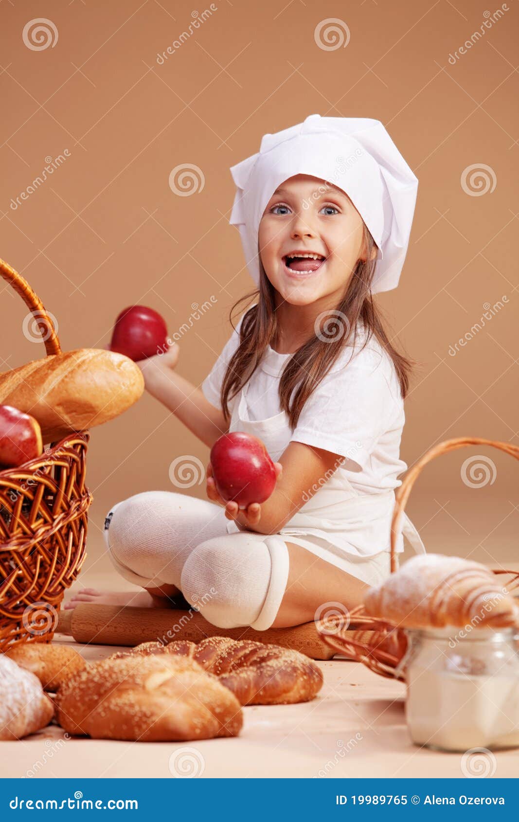 Little cute baker stock image. Image of kneading, baker - 19989765