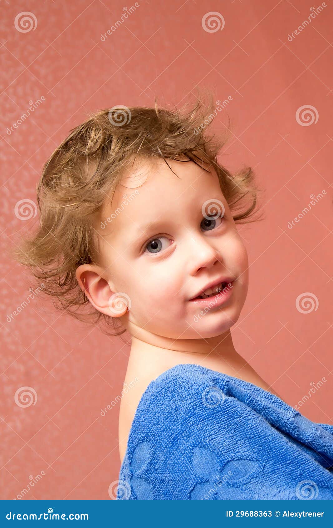 Little Cute Boy after Taking Bath Stock Image - Image of happiness ...