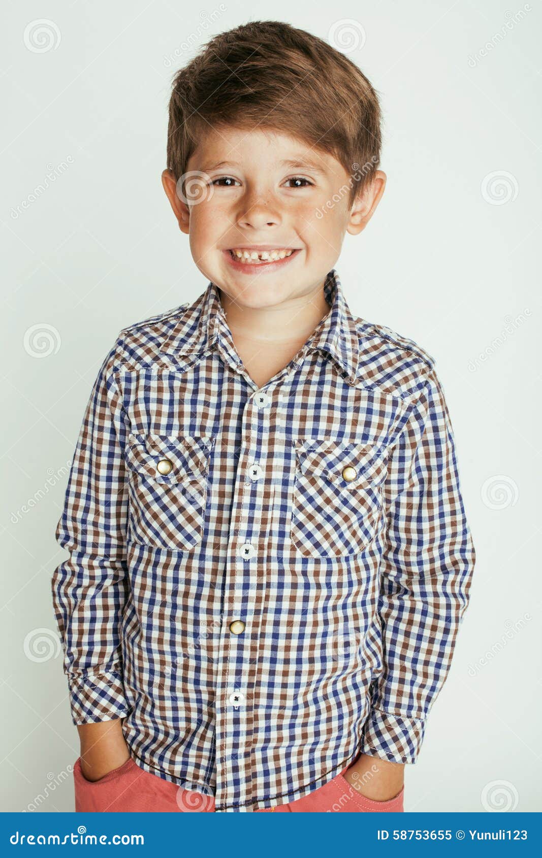 Little Cute Boy On White Background Gesture Stock Image - Image of ...