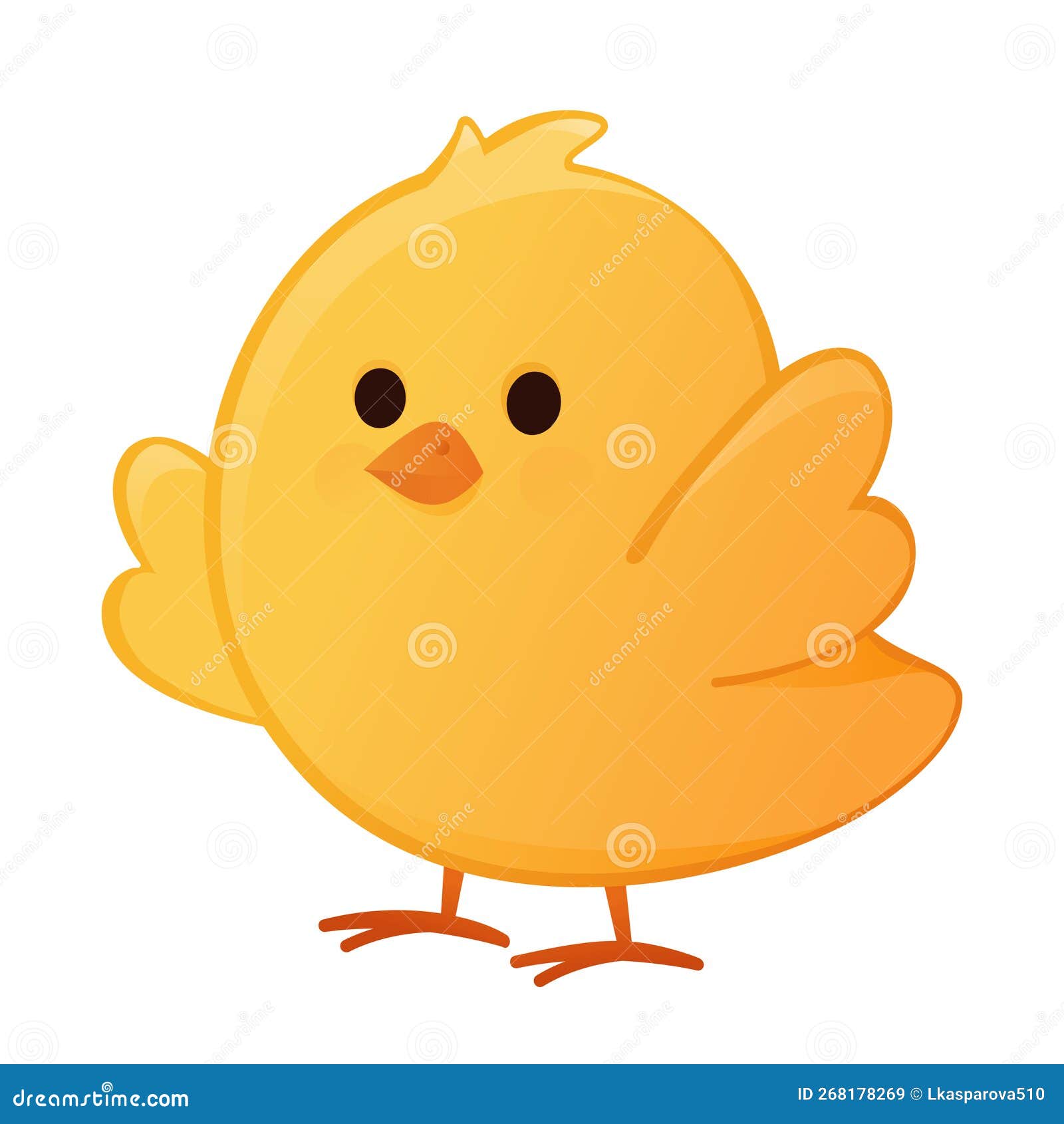 Little Cute Cartoon Easter Chick Stock Vector - Illustration of clipart ...