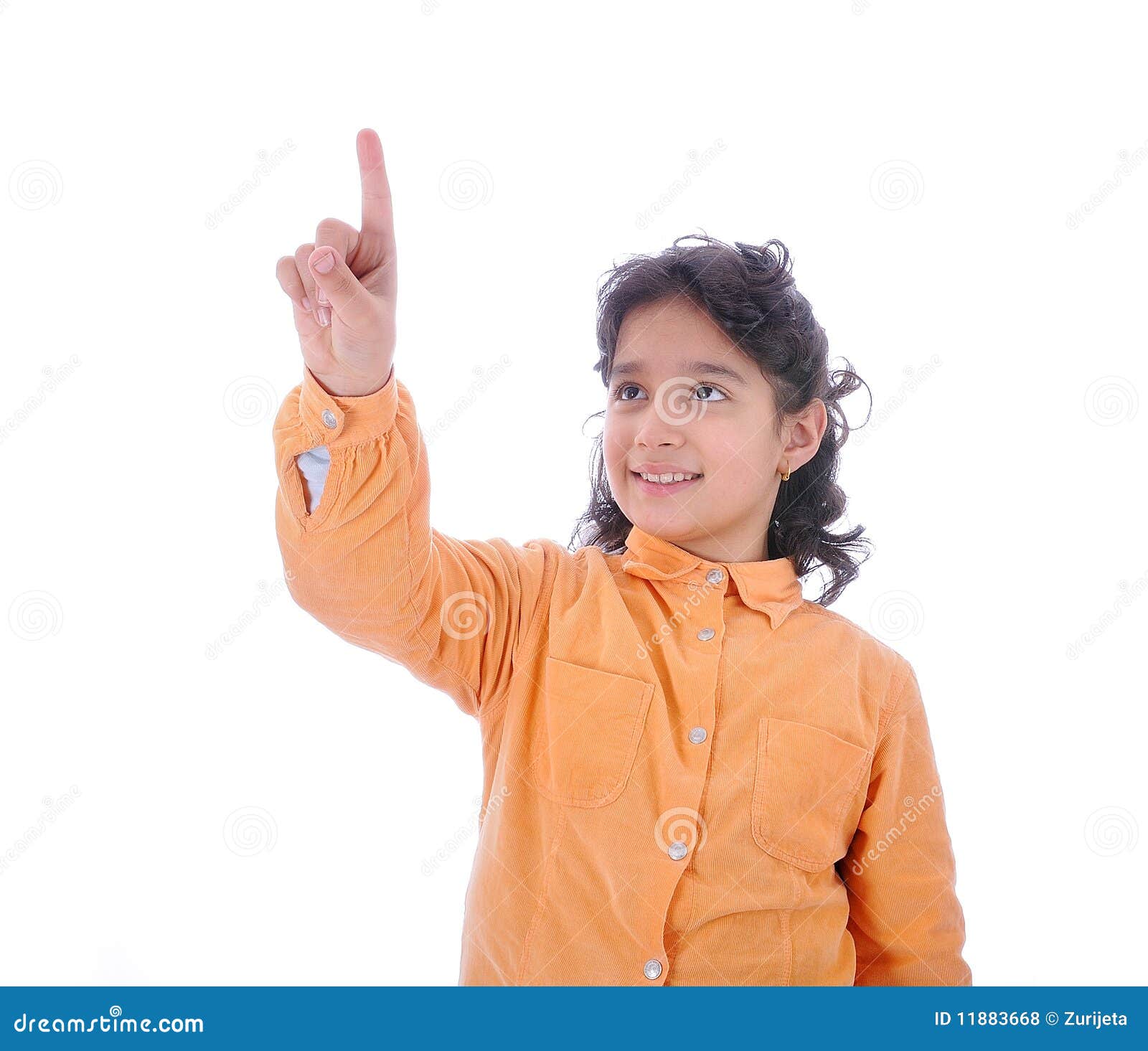 Little Cute Child Pressing Digital Stock Photo - Image of work, style ...