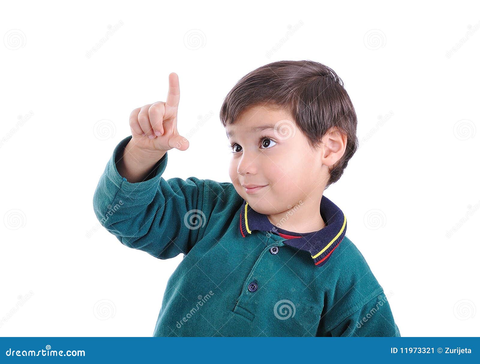 Little Cute Child Pressing Digital Buttons on Touc Stock Illustration ...