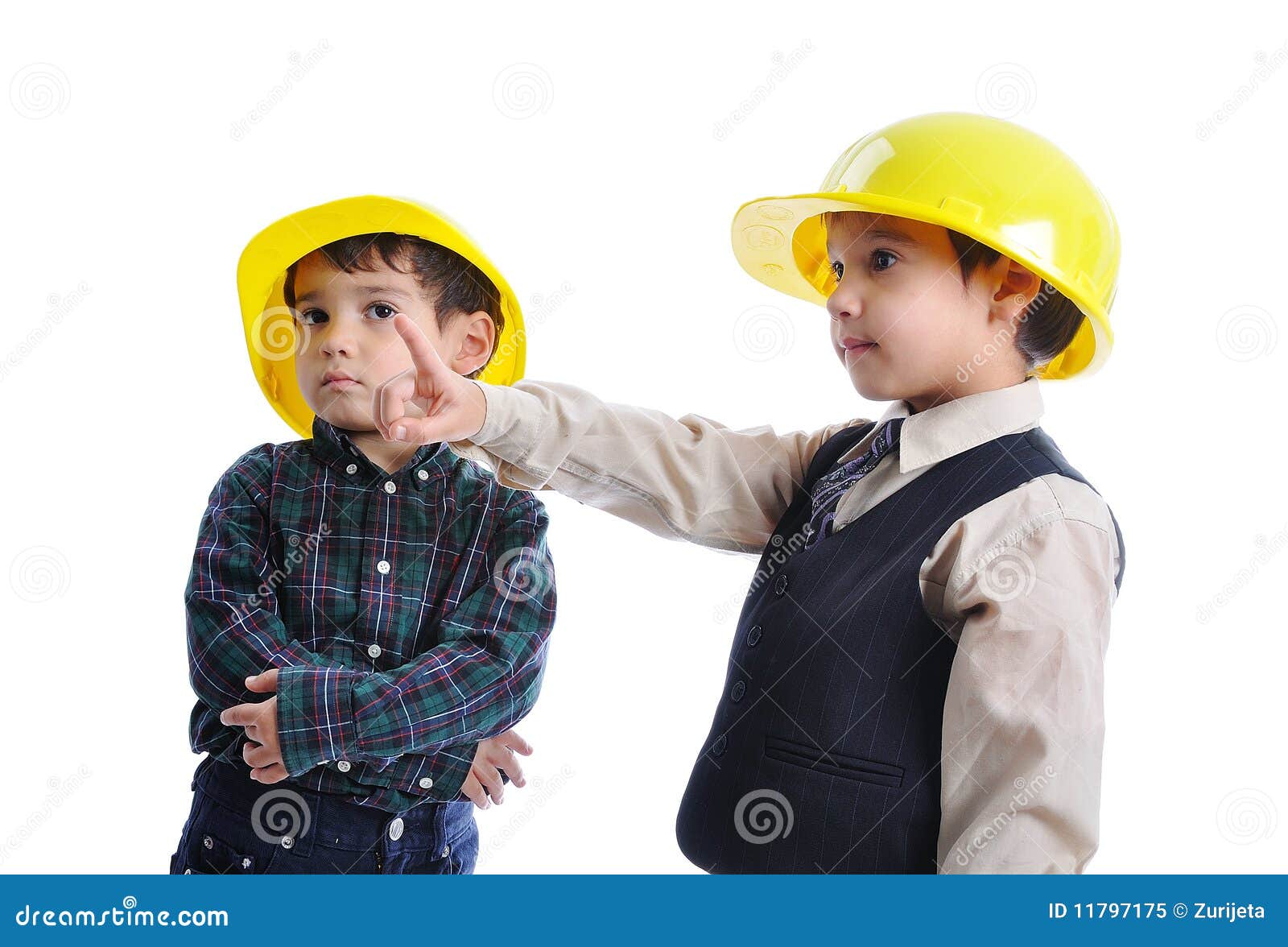 Little Cute Engineers Isolated Stock Image - Image of designer ...
