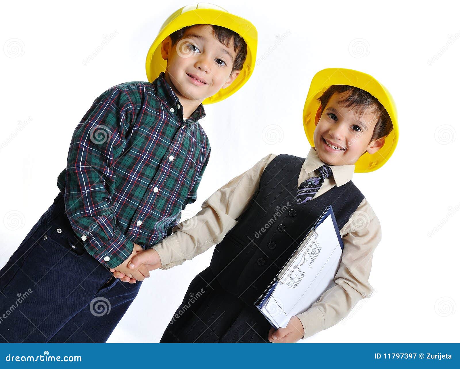 Little Cute Engineers Isolated Stock Image - Image of child, deal: 11797397