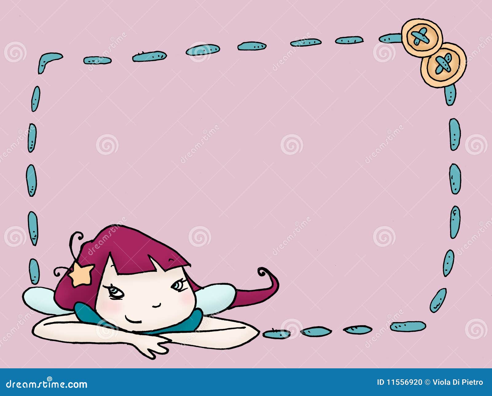 Fairy Frame Design Template For Photos, Children Diplomas, Kids ...