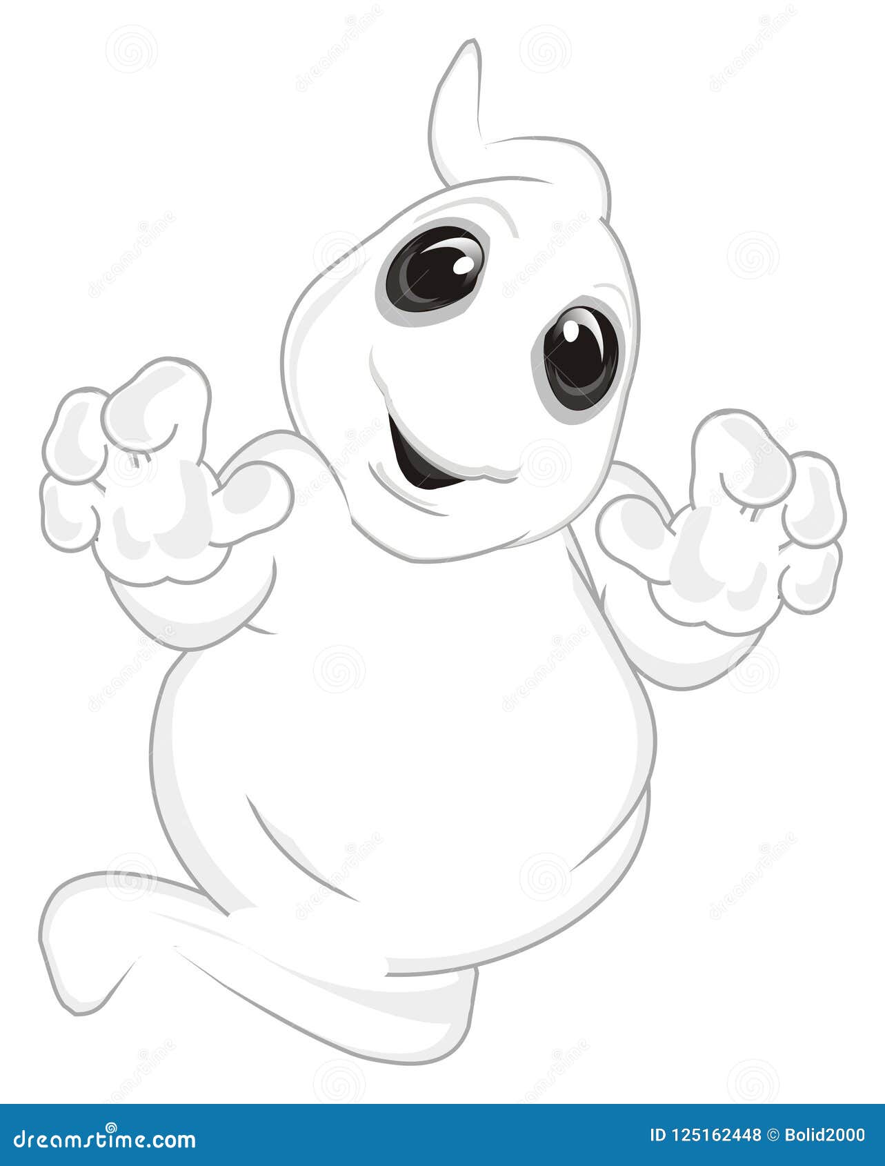 Little cute ghost stock illustration. Illustration of trick - 125162448