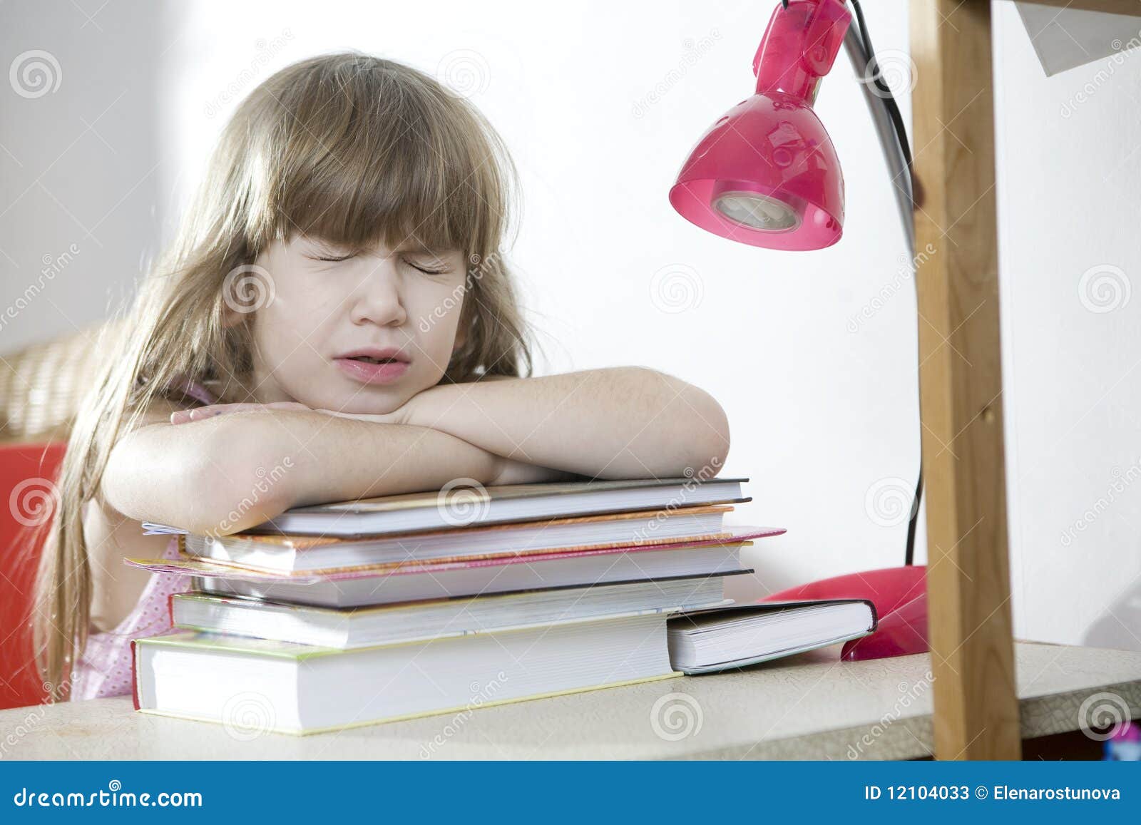 Little Cute Girl Doing Homework Stock Image - Image of homework, cute ...