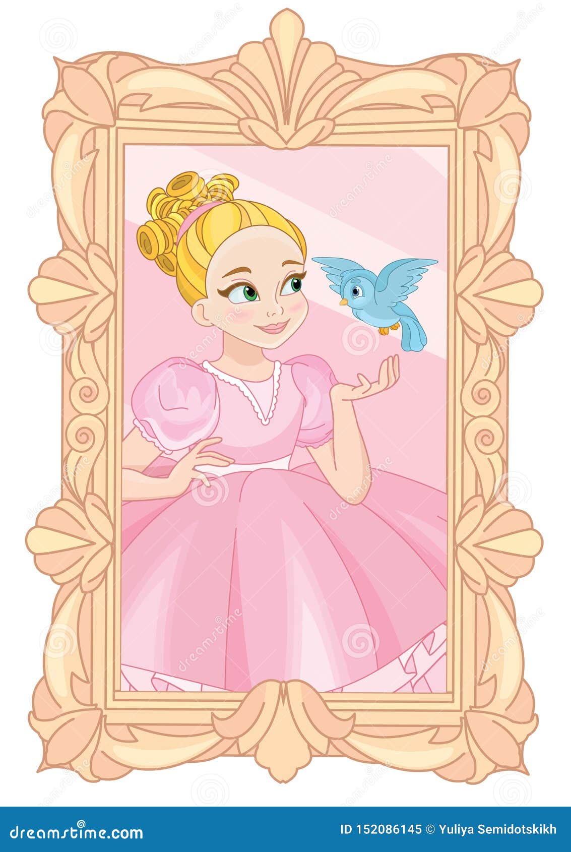 Little Cute Princess Portrait Stock Vector - Illustration of girl ...