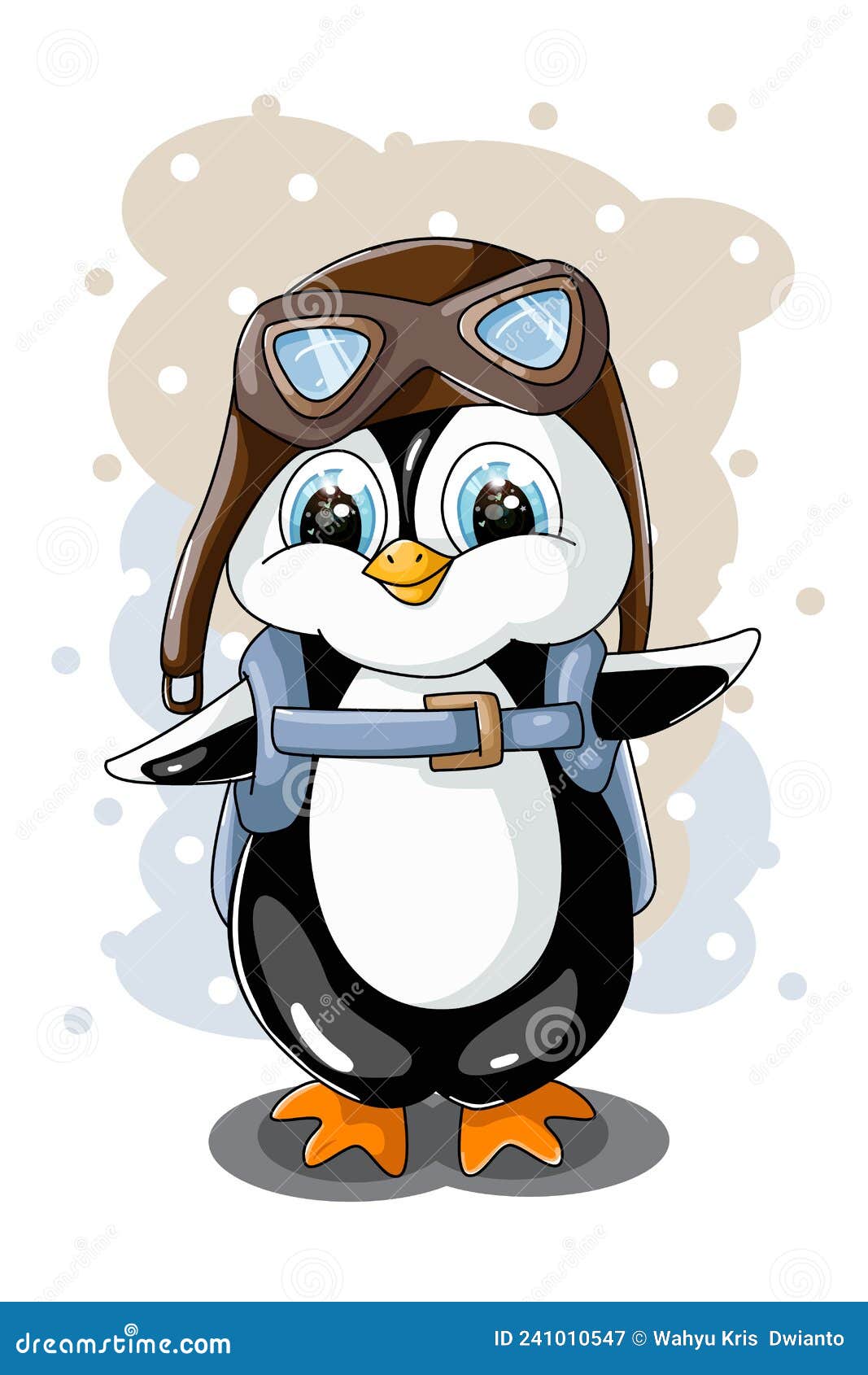 A Little Cute Small Penguin Wearing Glasses and Wearing a Backpack ...