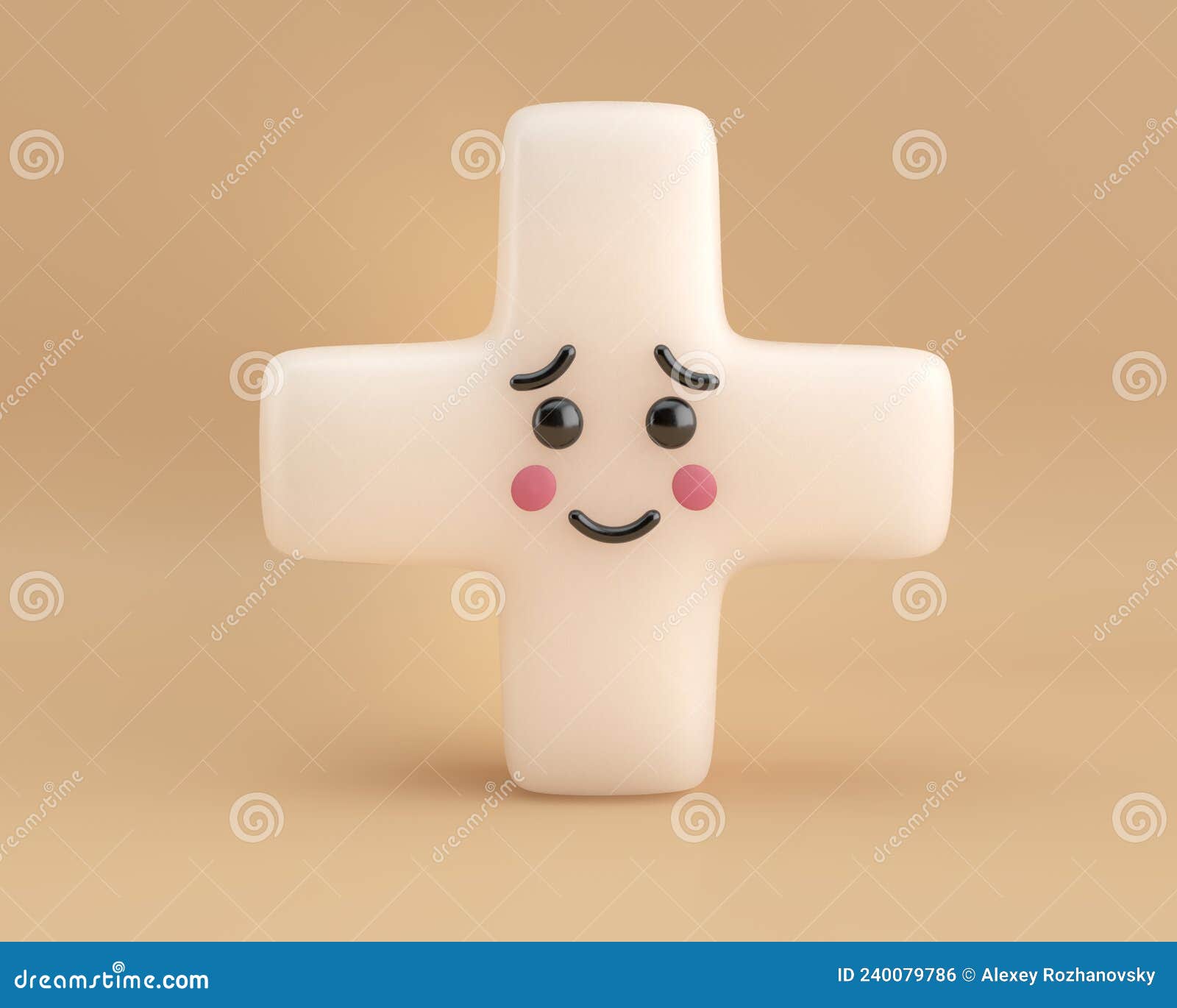 Little Cute Smiling Shapes on Color Background Stock Illustration ...