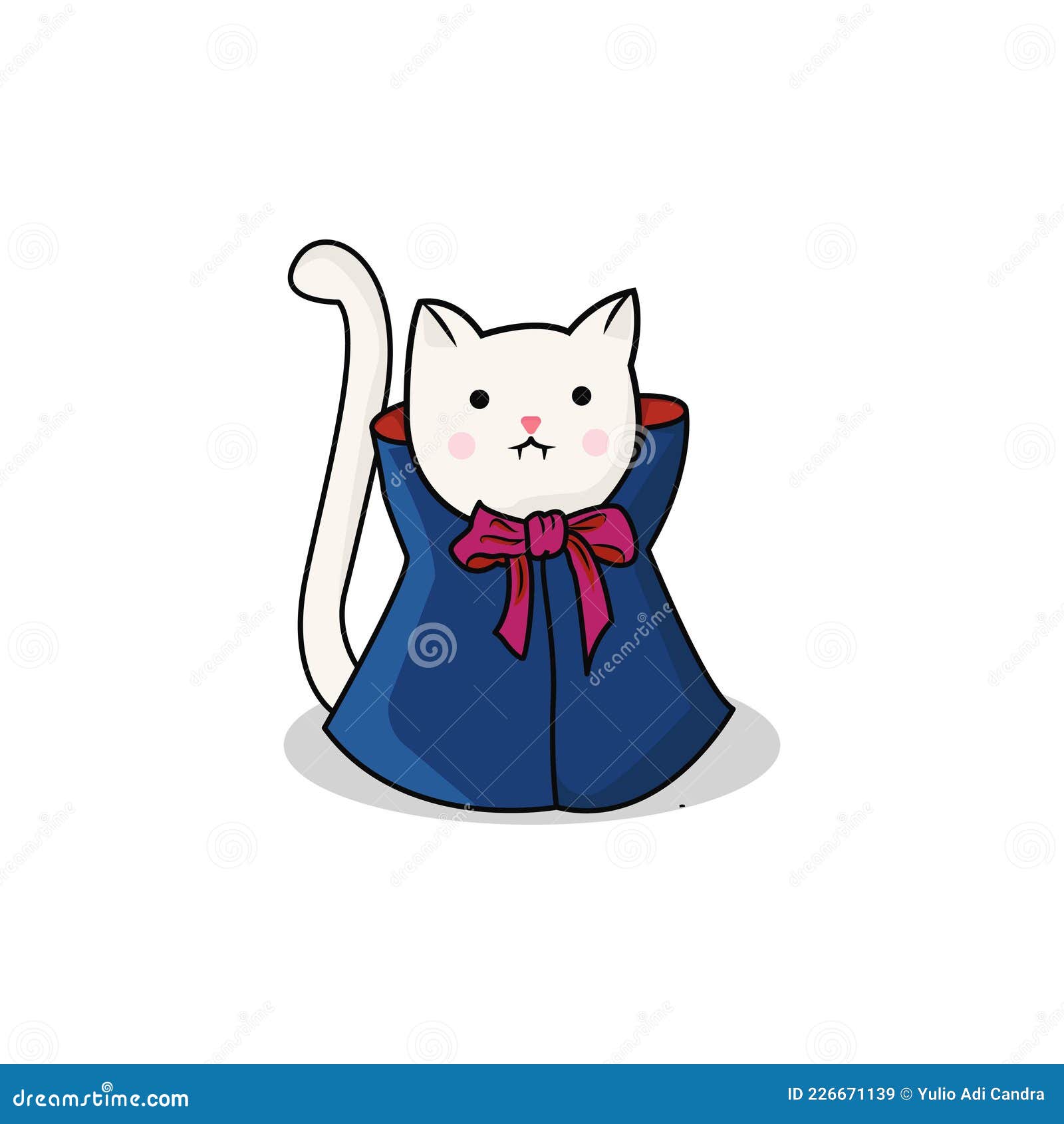 A Little Cute Vampire Cat, Cute Cat, Vampire Cat, Cut Illustration ...