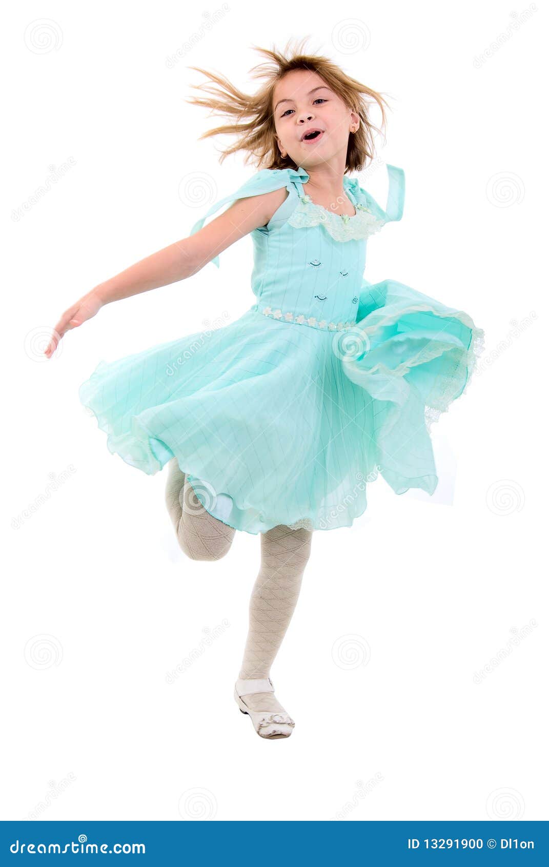 Little Dancing Girl. stock photo. Image of fashion, jump - 13291900