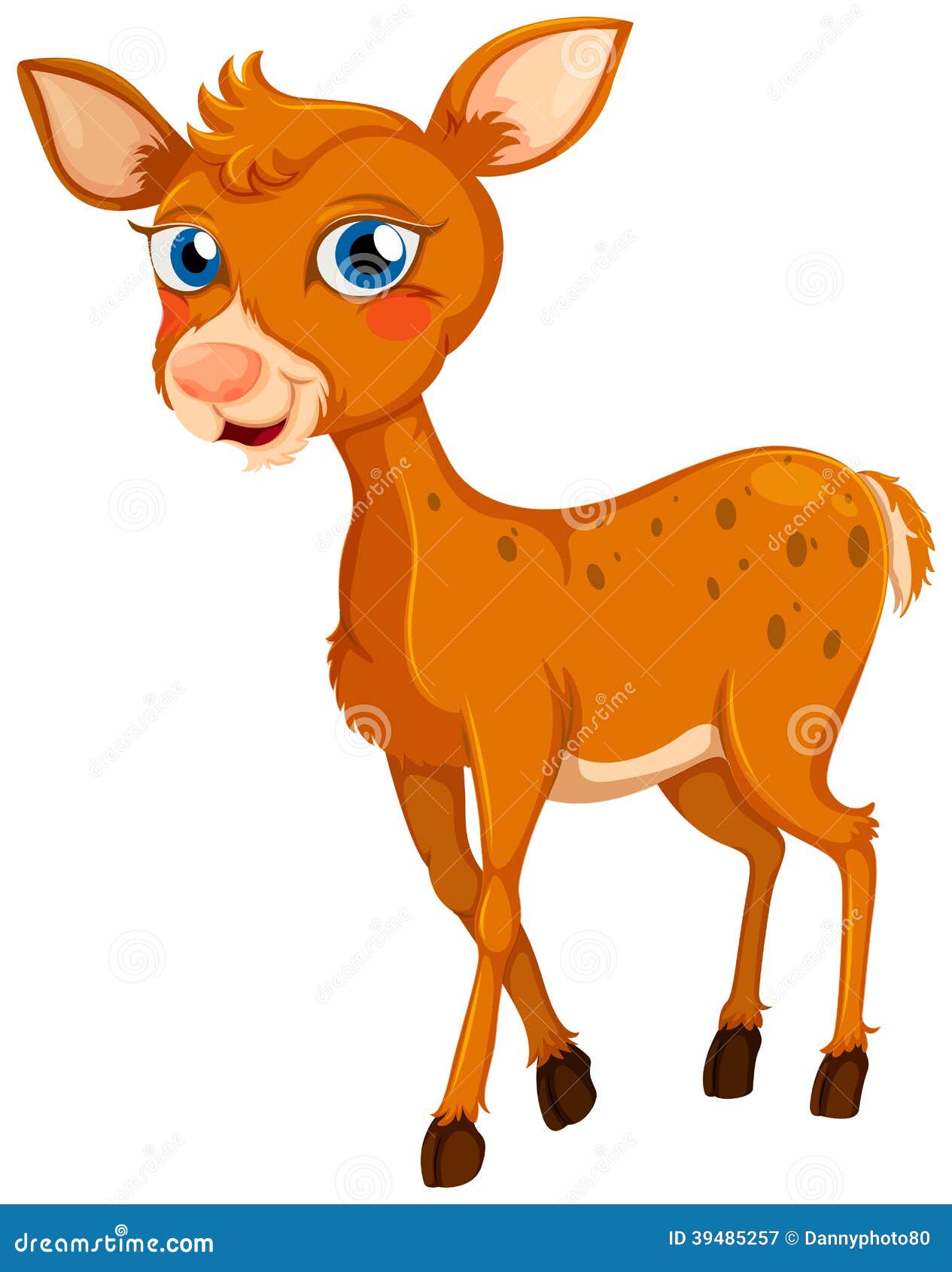 A little deer stock vector. Illustration of cartoon, deer - 39485257