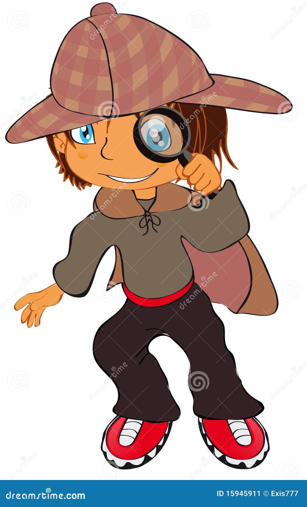 Little Detective Woman Snoop Magnifying Glass Tec Search Help Female ...