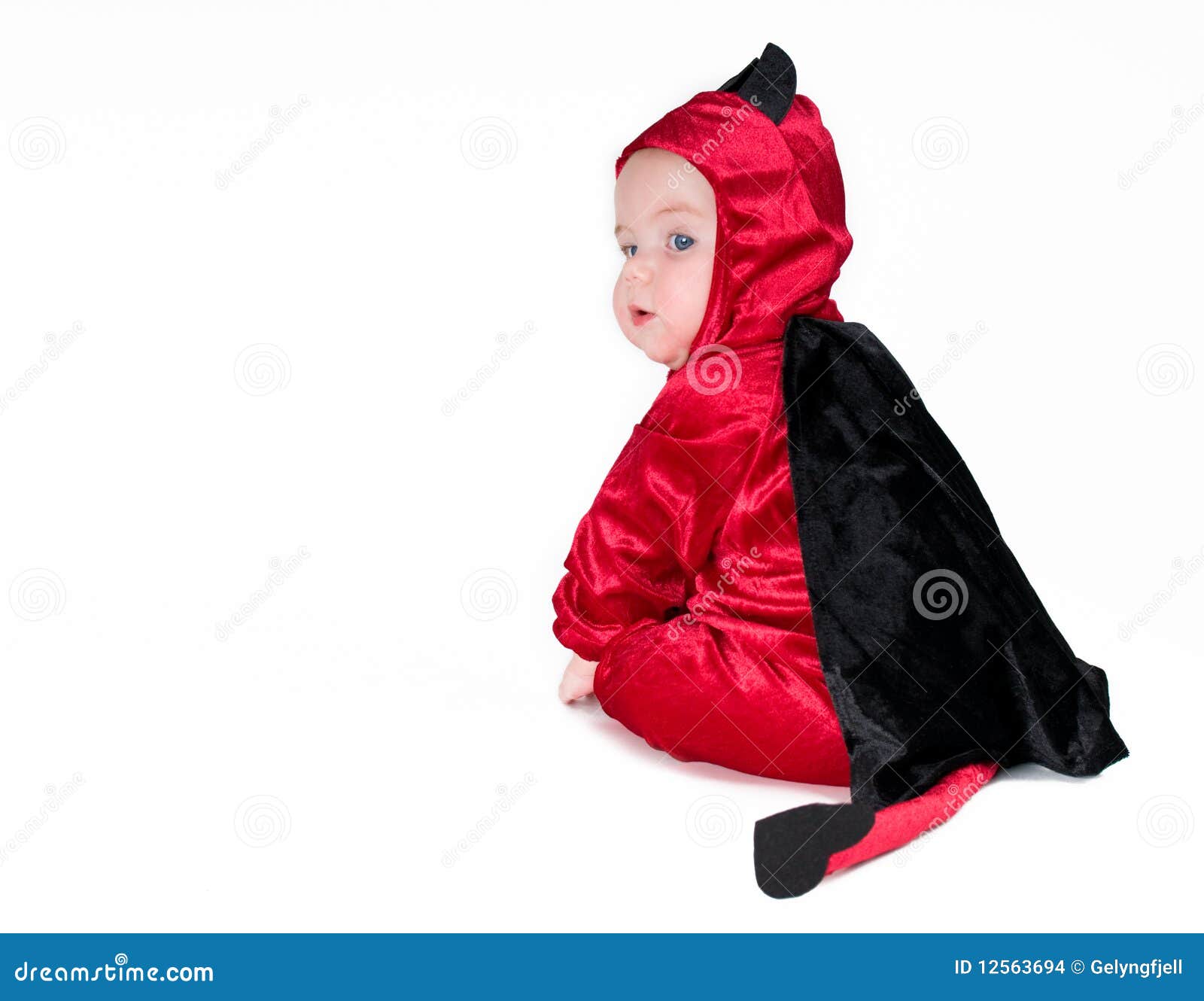 Little devil stock photo. Image of pose, focused, outfit - 12563694