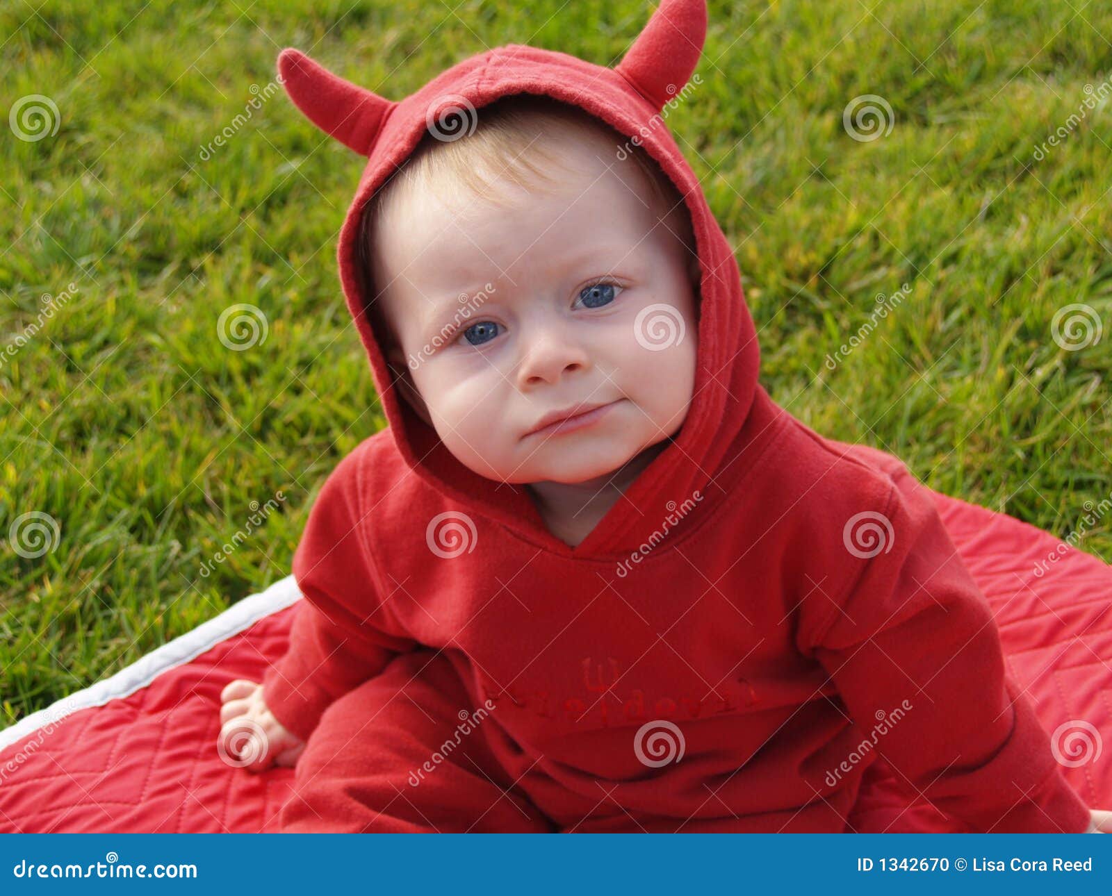 Little Devil stock photo. Image of exterior, child, cute - 1342670