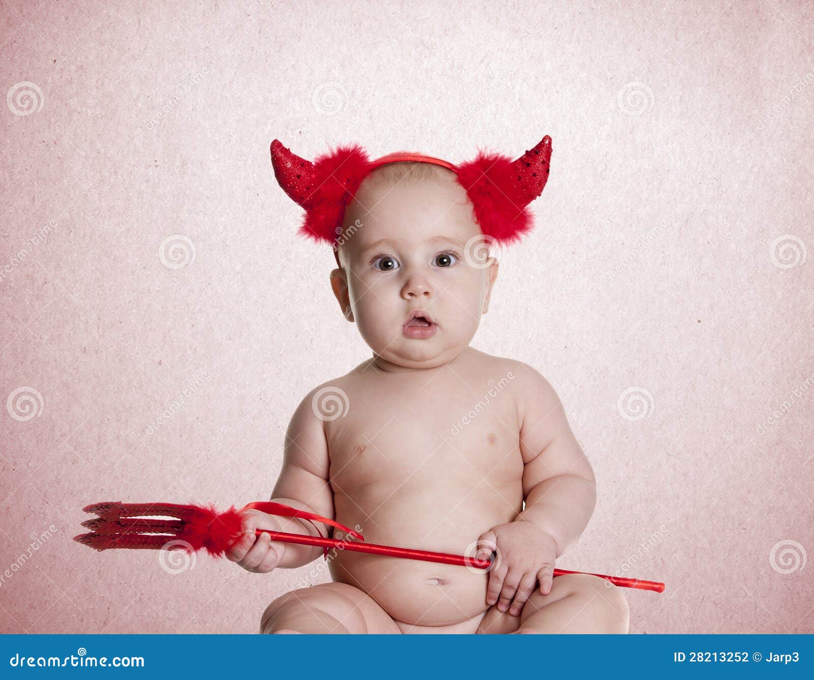 Little devil stock photo. Image of innocence, trident - 28213252