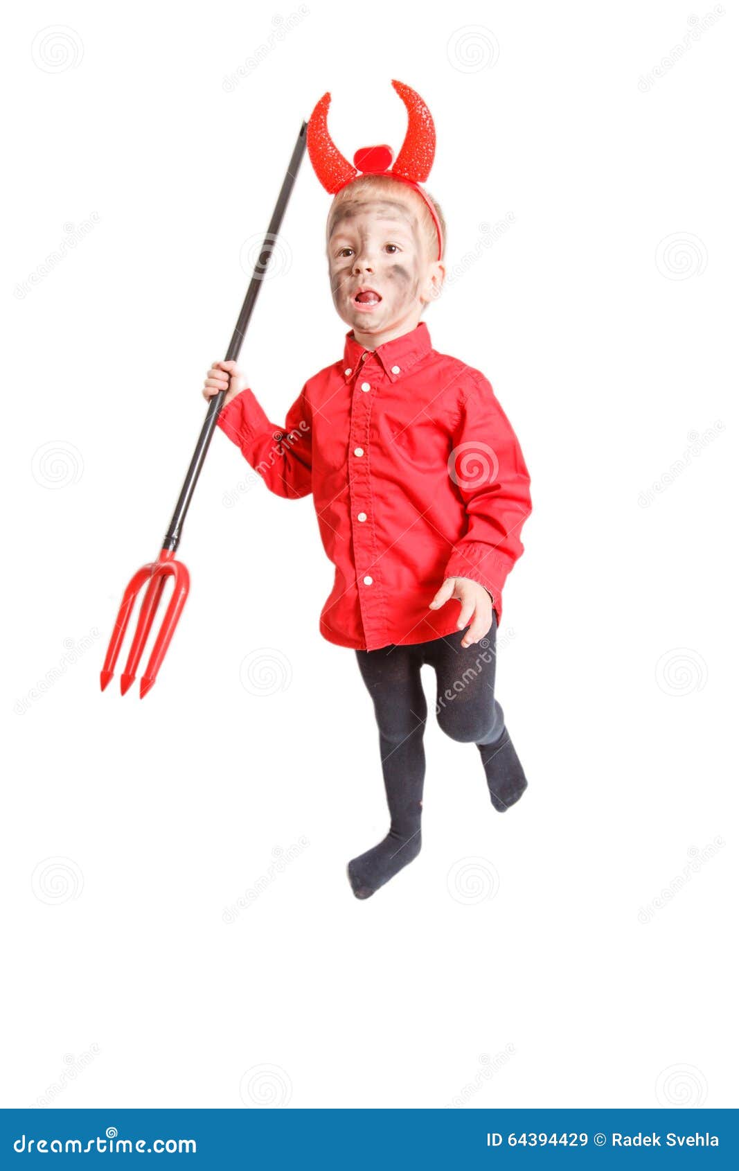 Little devil. stock image. Image of demon, portrait, caucasian - 64394429
