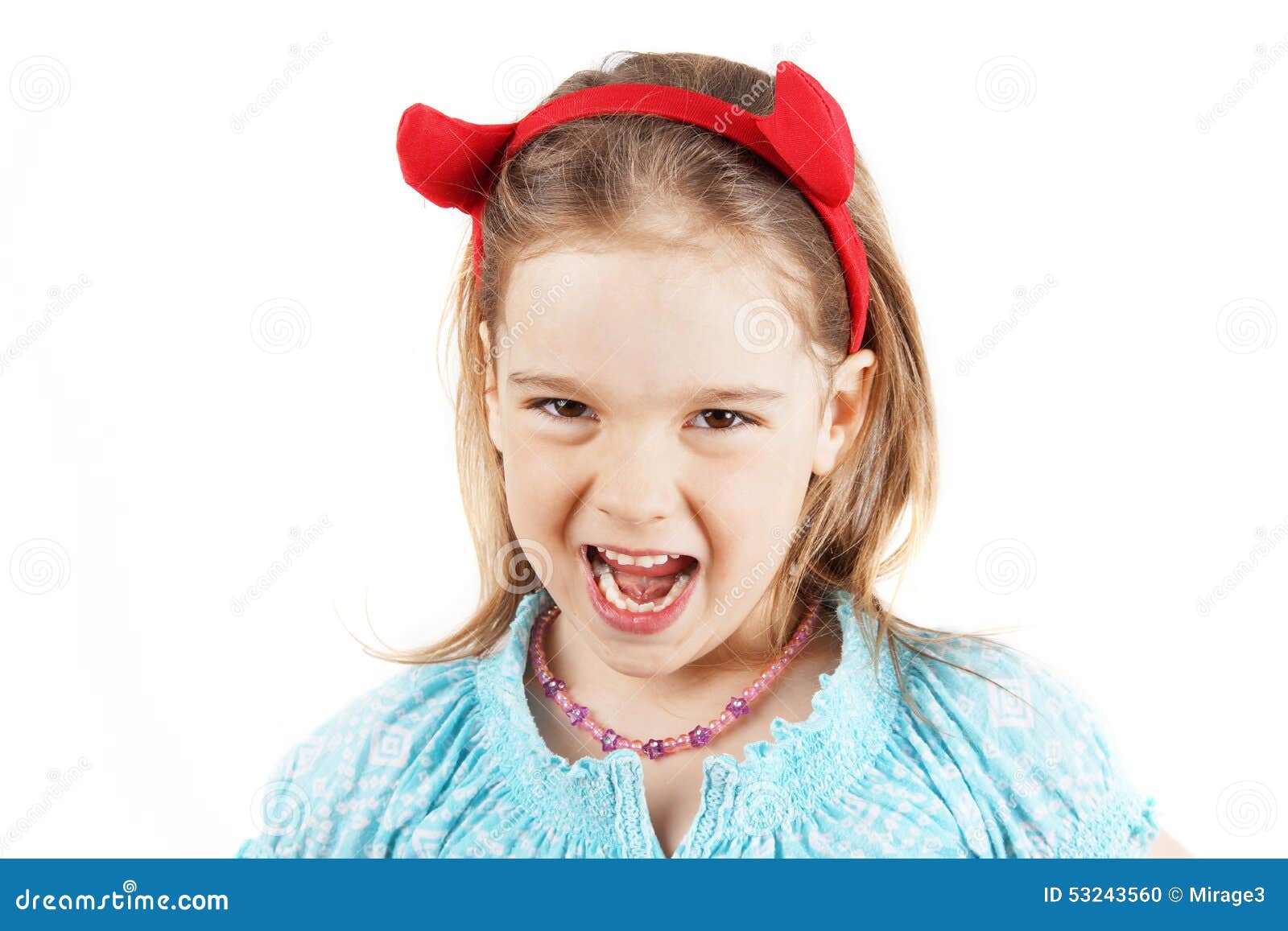Little devil girl stock photo. Image of funny, happy - 53243560