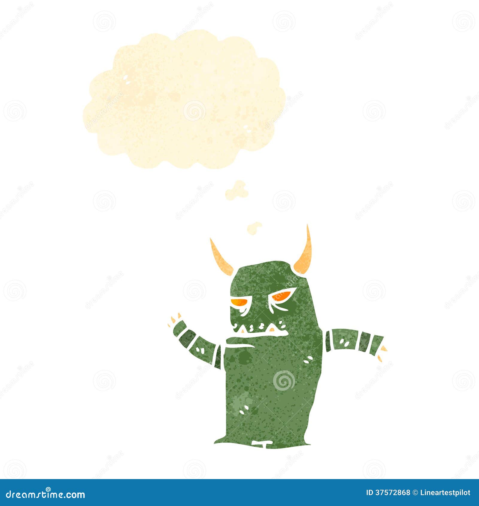 Little devil retro cartoon stock vector. Illustration of traditional ...