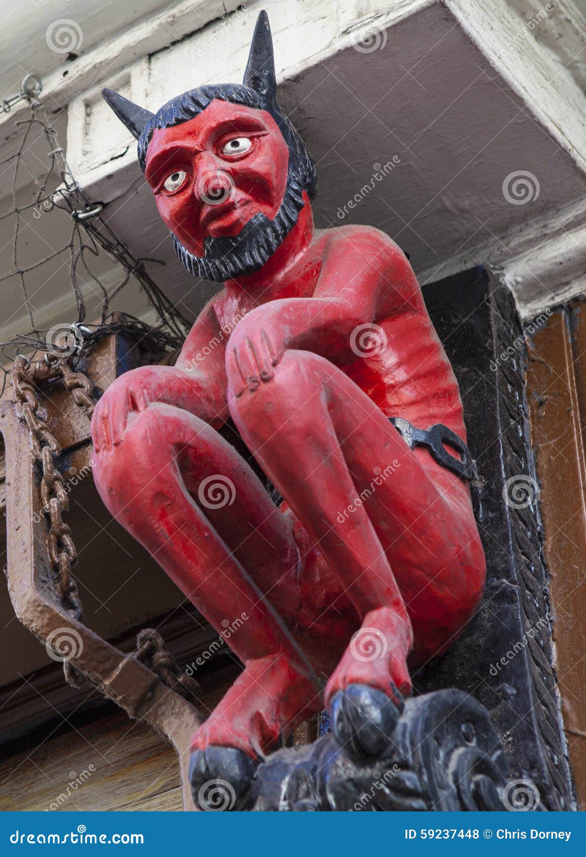 Little Devil in Stonegate in York Stock Photo - Image of european ...