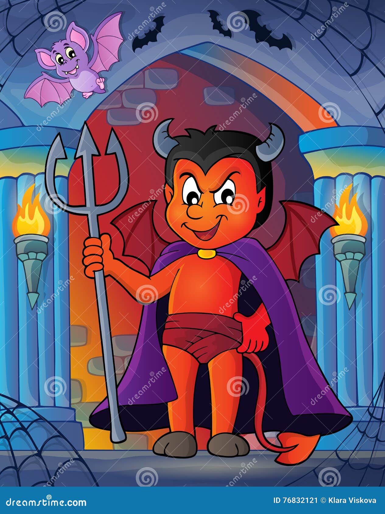 Little Red Devil Cartoon Isolated Royalty-Free Stock Photography ...