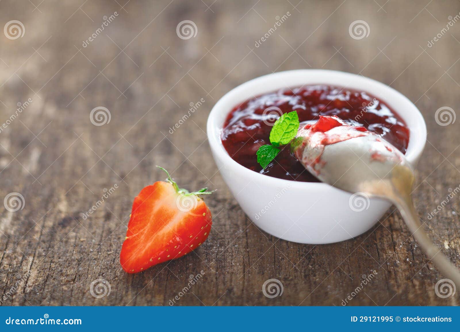 Little Dish of Delicius Strawberry Jam Stock Image - Image of cooking ...