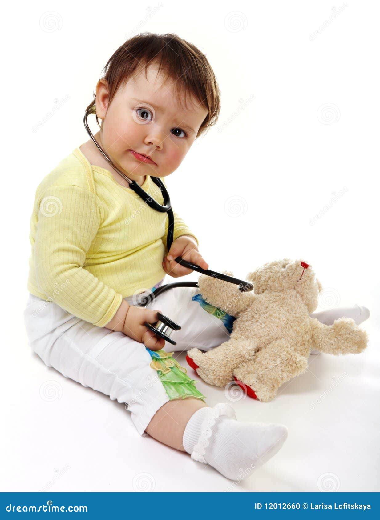 Little doctor with toy stock photo. Image of innocence - 12012660