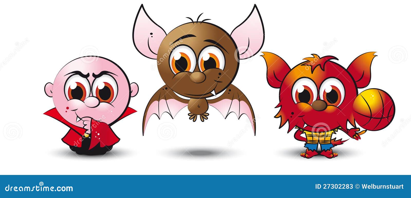 Little drac bat and wolfie stock vector. Illustration of wing - 27302283