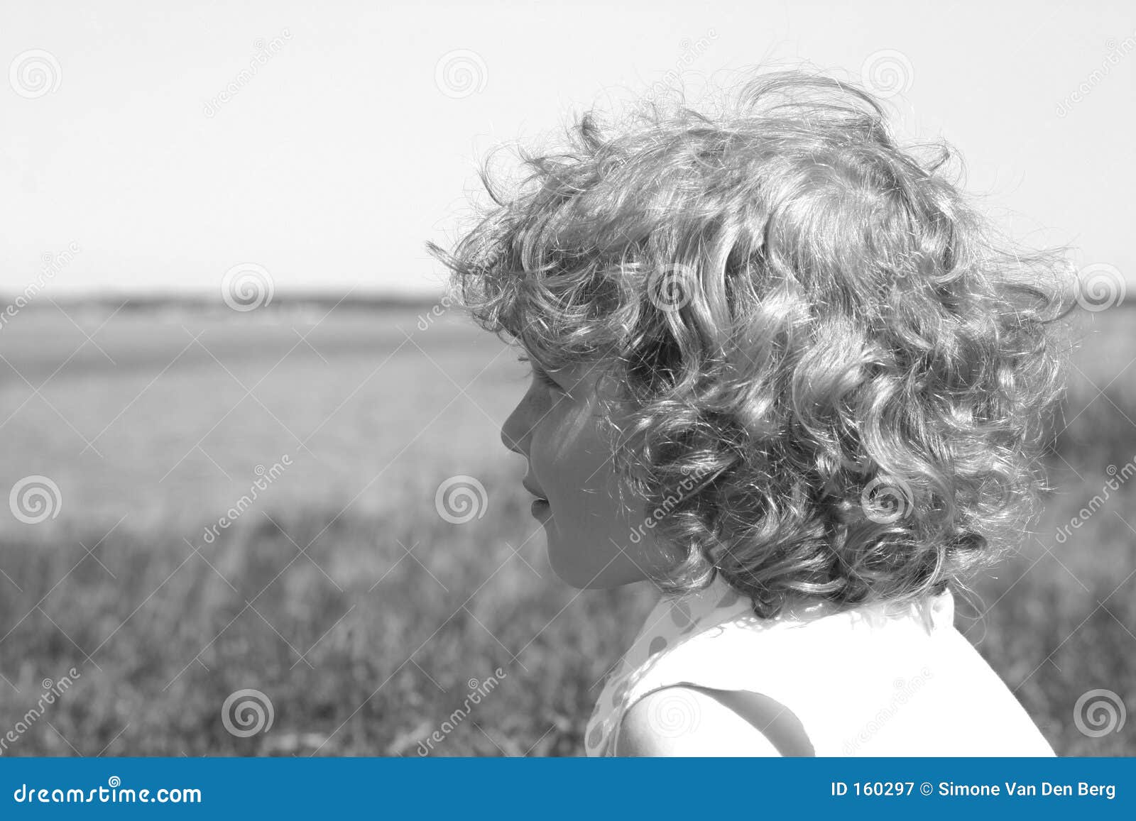 Little dreamer stock image. Image of white, staring, curls - 160297