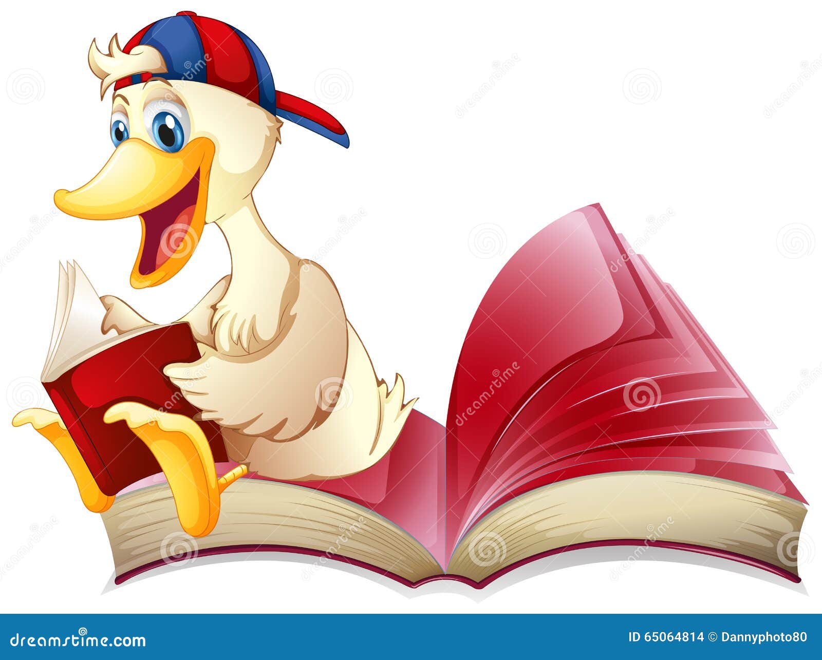 Little Duck Reading Book Stock Illustrations – 28 Little Duck Reading ...